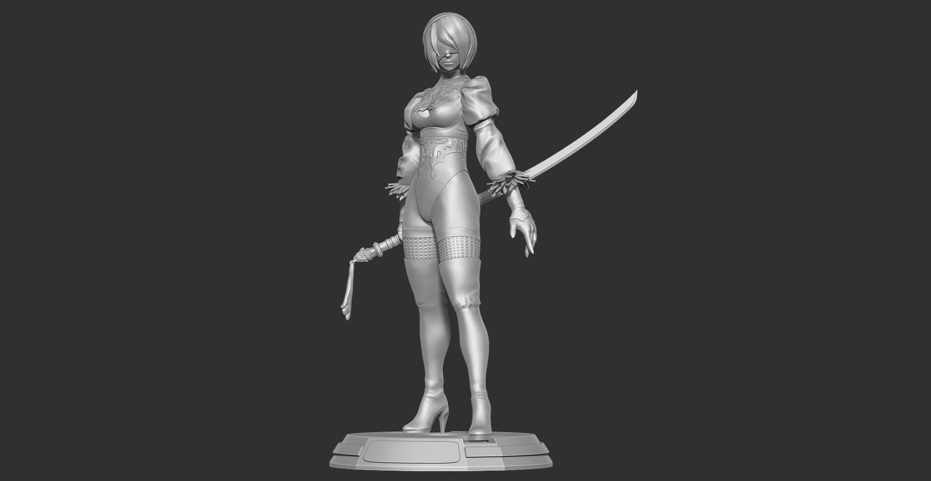 2B - Nier Automata new version 3D model 3D printable | CGTrader