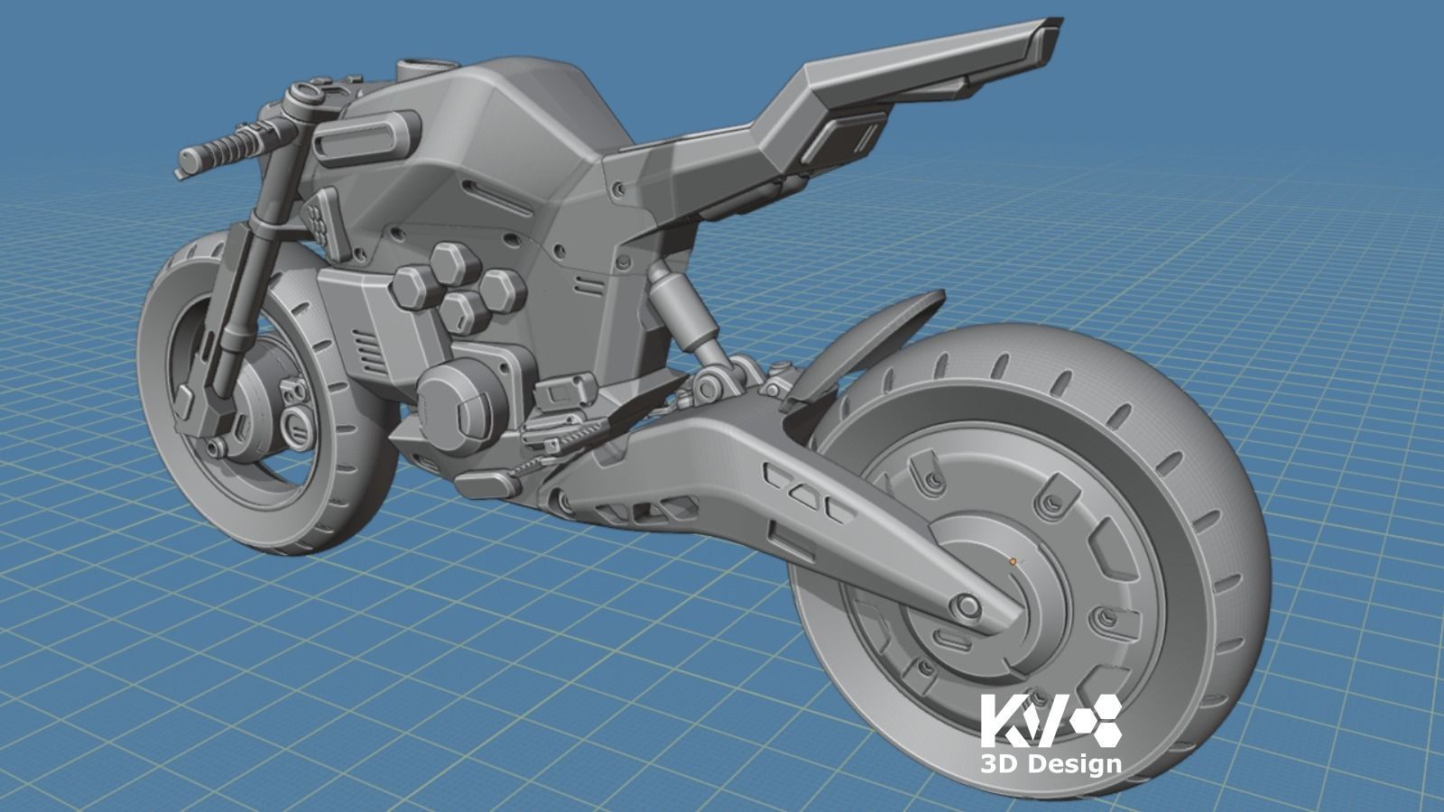 KV-Motorbike-001 motorcycle 3D model 3D printable | CGTrader