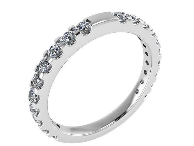 Round Diamond ring 2715 3D print model 3D model 3D printable | CGTrader