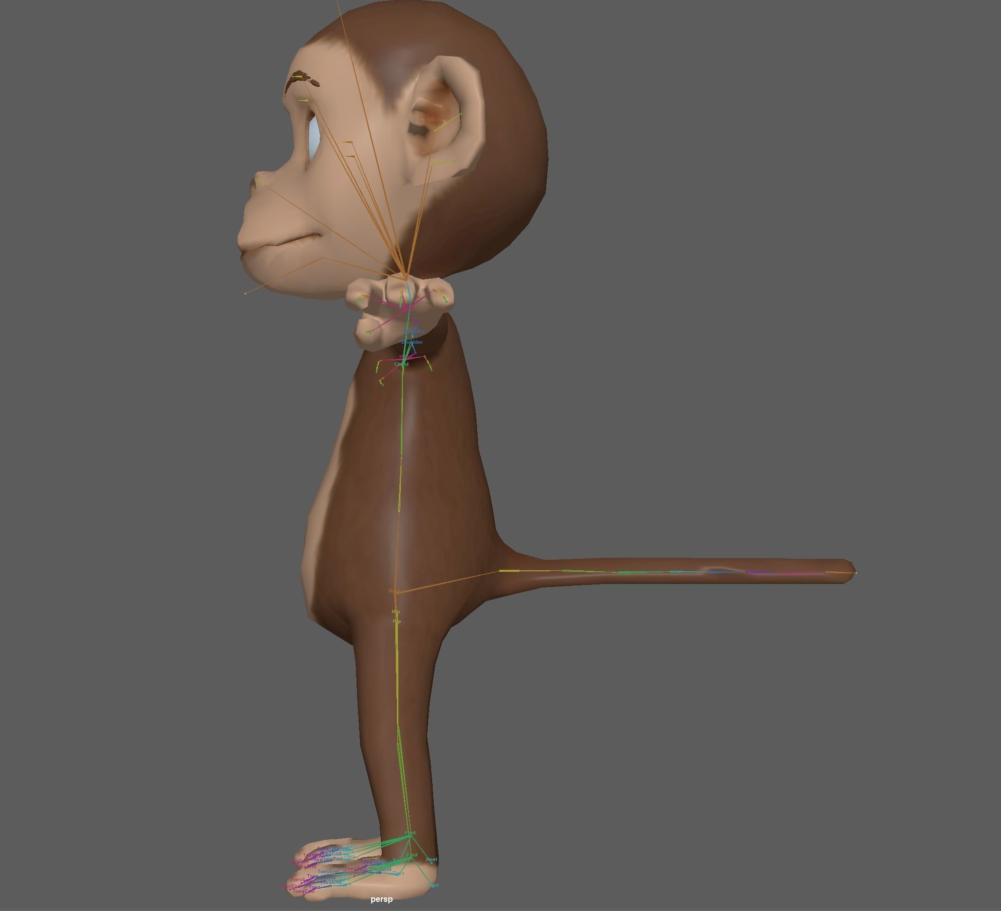 3D model Cute Cartoon Monkey Rig VR / AR / low-poly | CGTrader