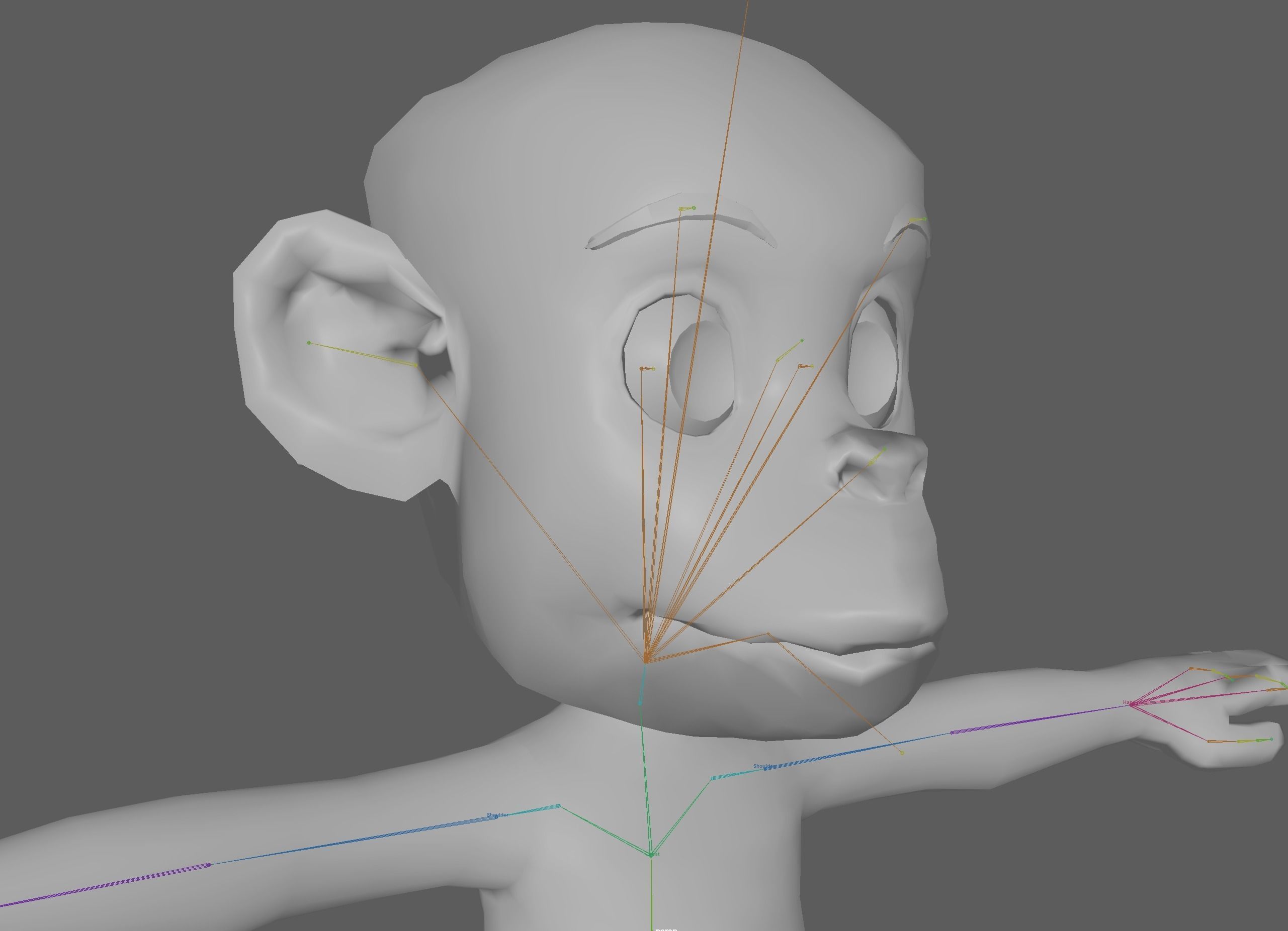 3D model Cute Cartoon Monkey Rig VR / AR / low-poly | CGTrader