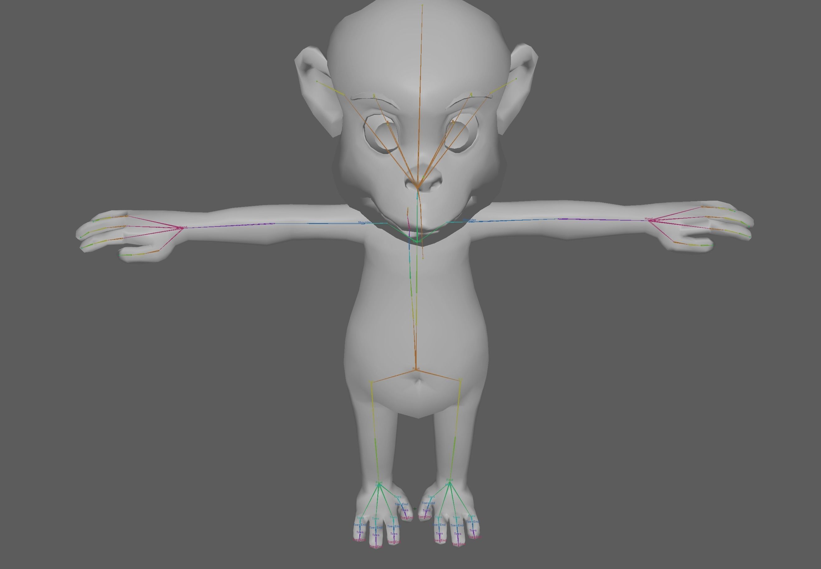 3D model Cute Cartoon Monkey Rig VR / AR / low-poly | CGTrader