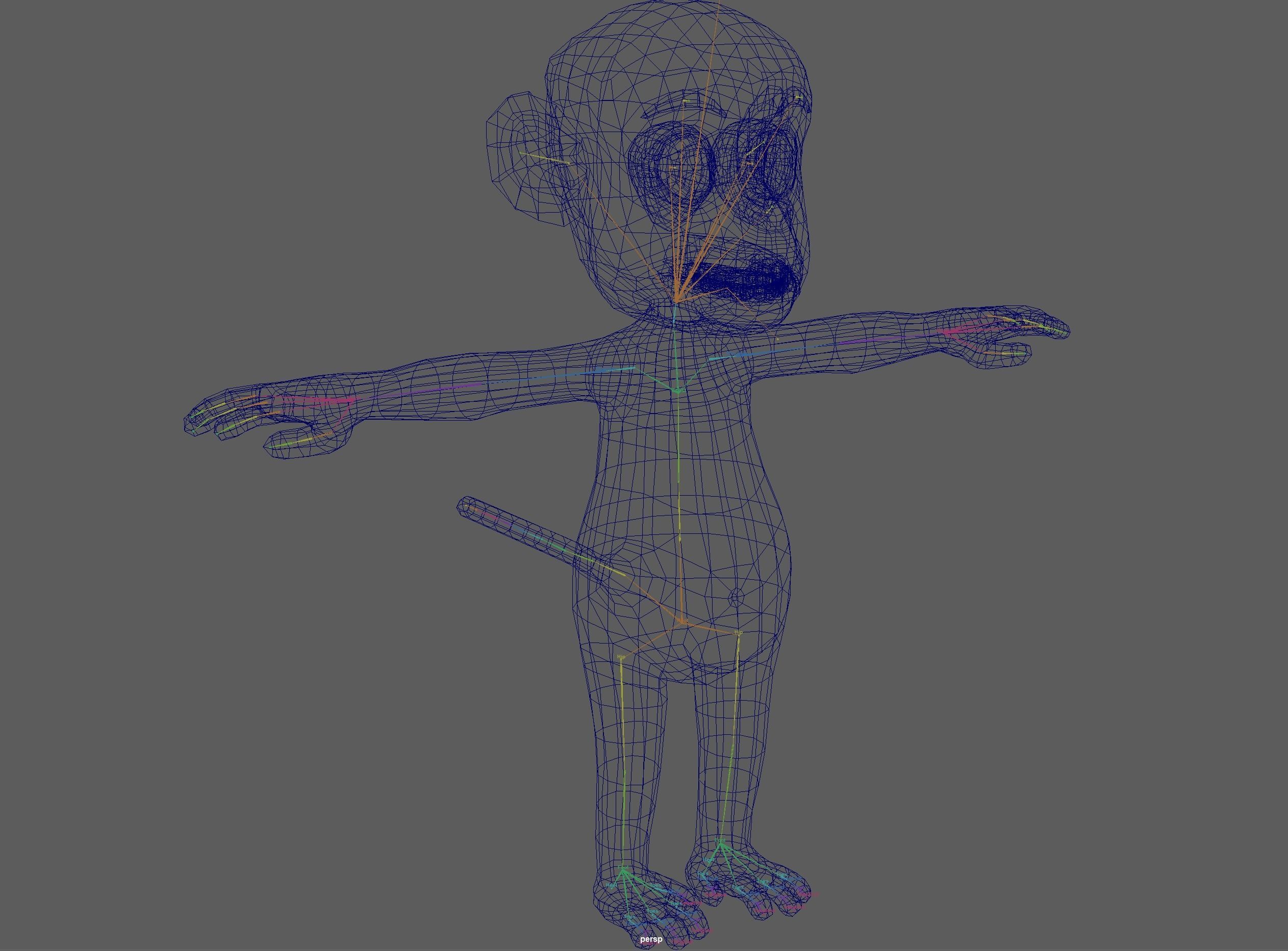 3D model Cute Cartoon Monkey Rig VR / AR / low-poly | CGTrader