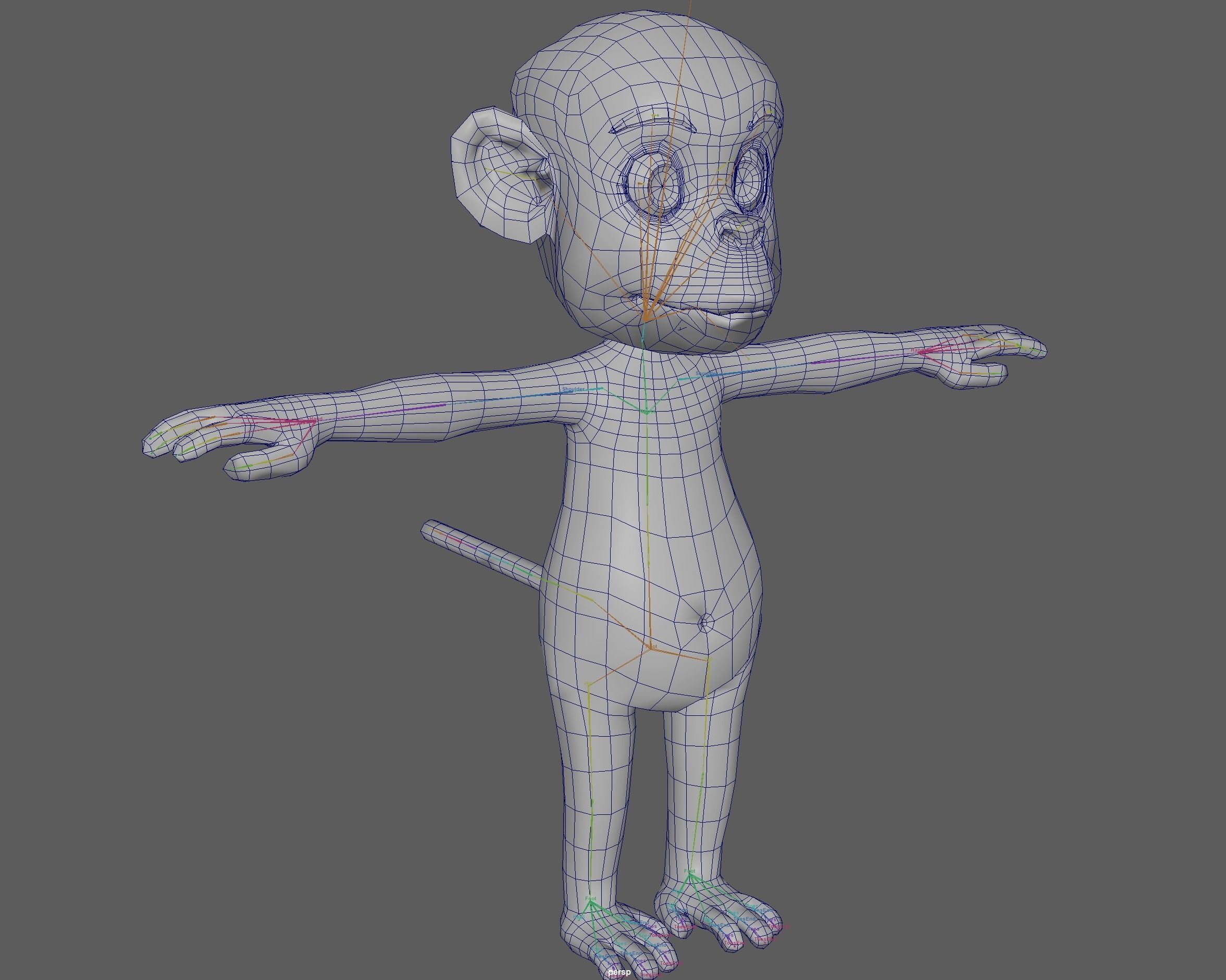3D model Cute Cartoon Monkey Rig VR / AR / low-poly | CGTrader