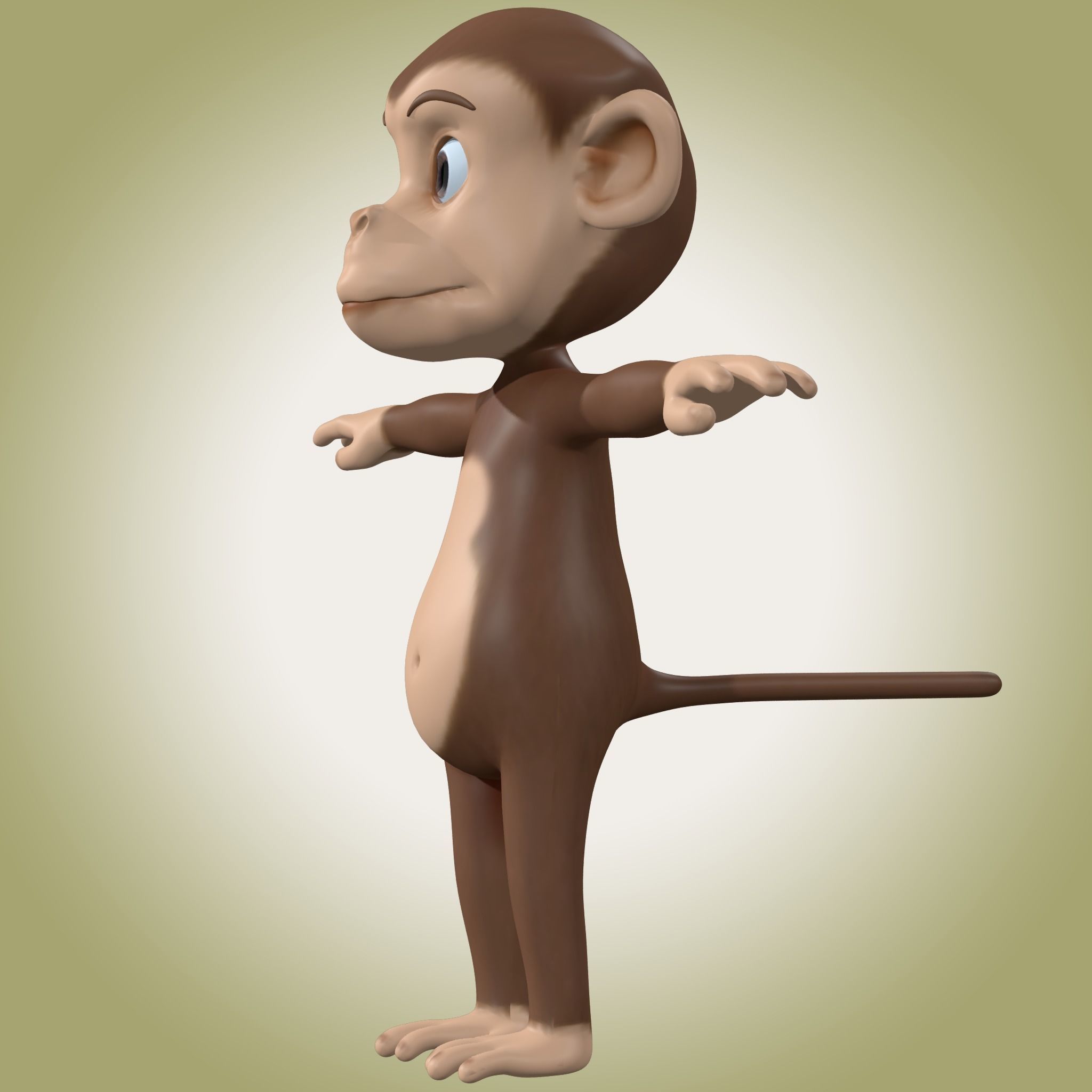 3D model Cute Cartoon Monkey Rig VR / AR / low-poly | CGTrader