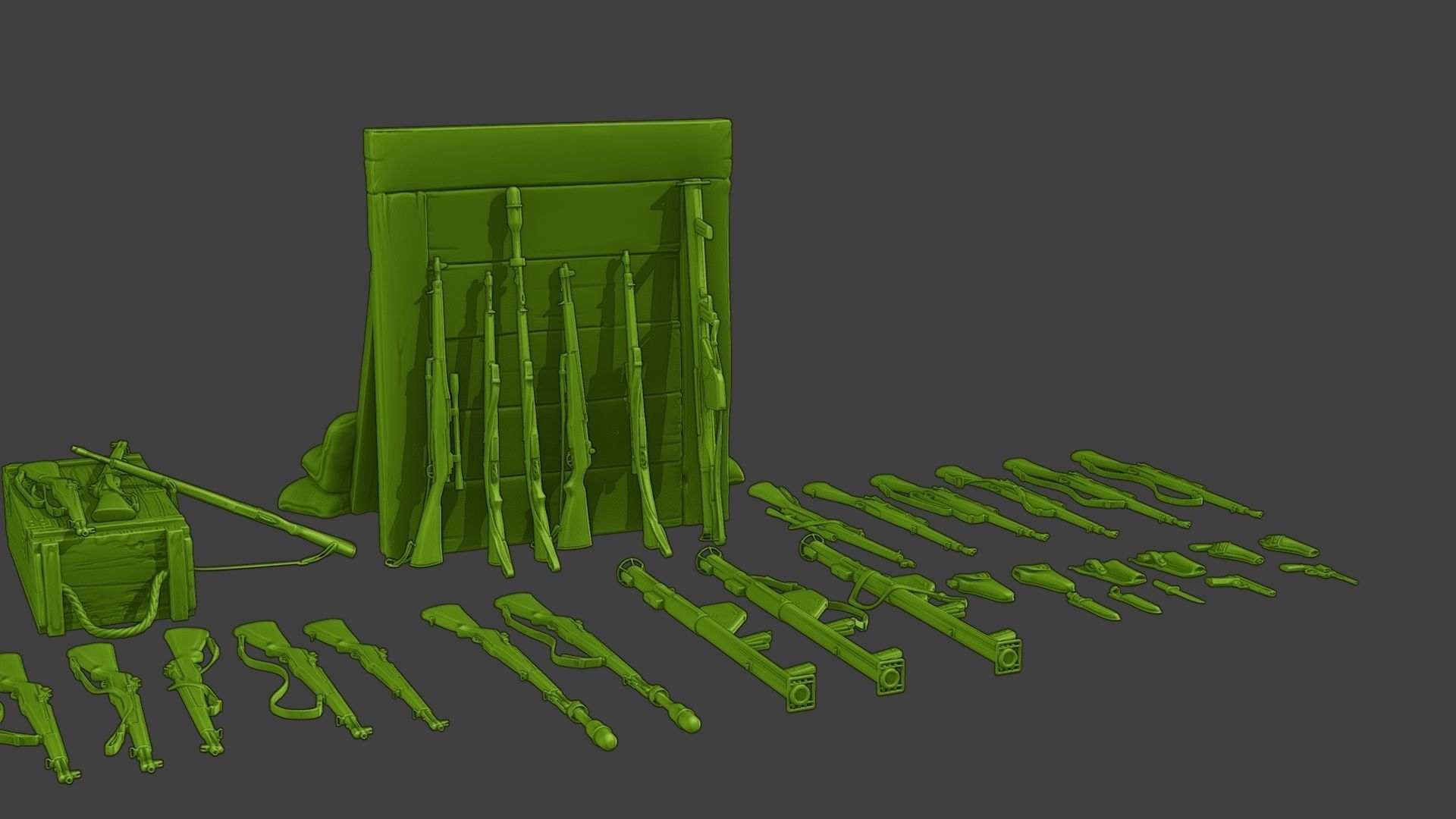 Ww2 US Items and Equipment Pack1 3D model 3D printable | CGTrader