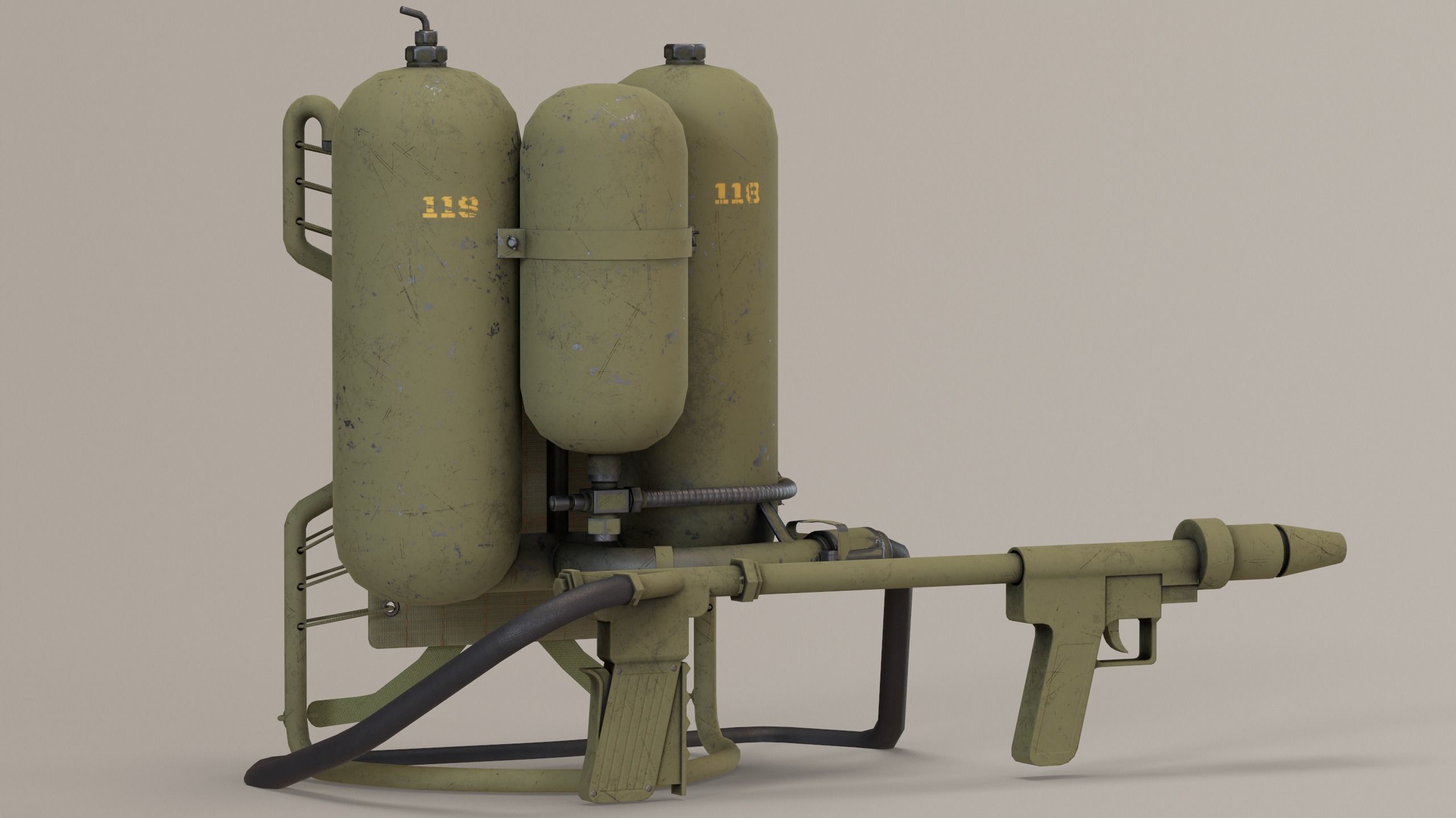 3D model M2 Flamethrower VR / AR / low-poly | CGTrader
