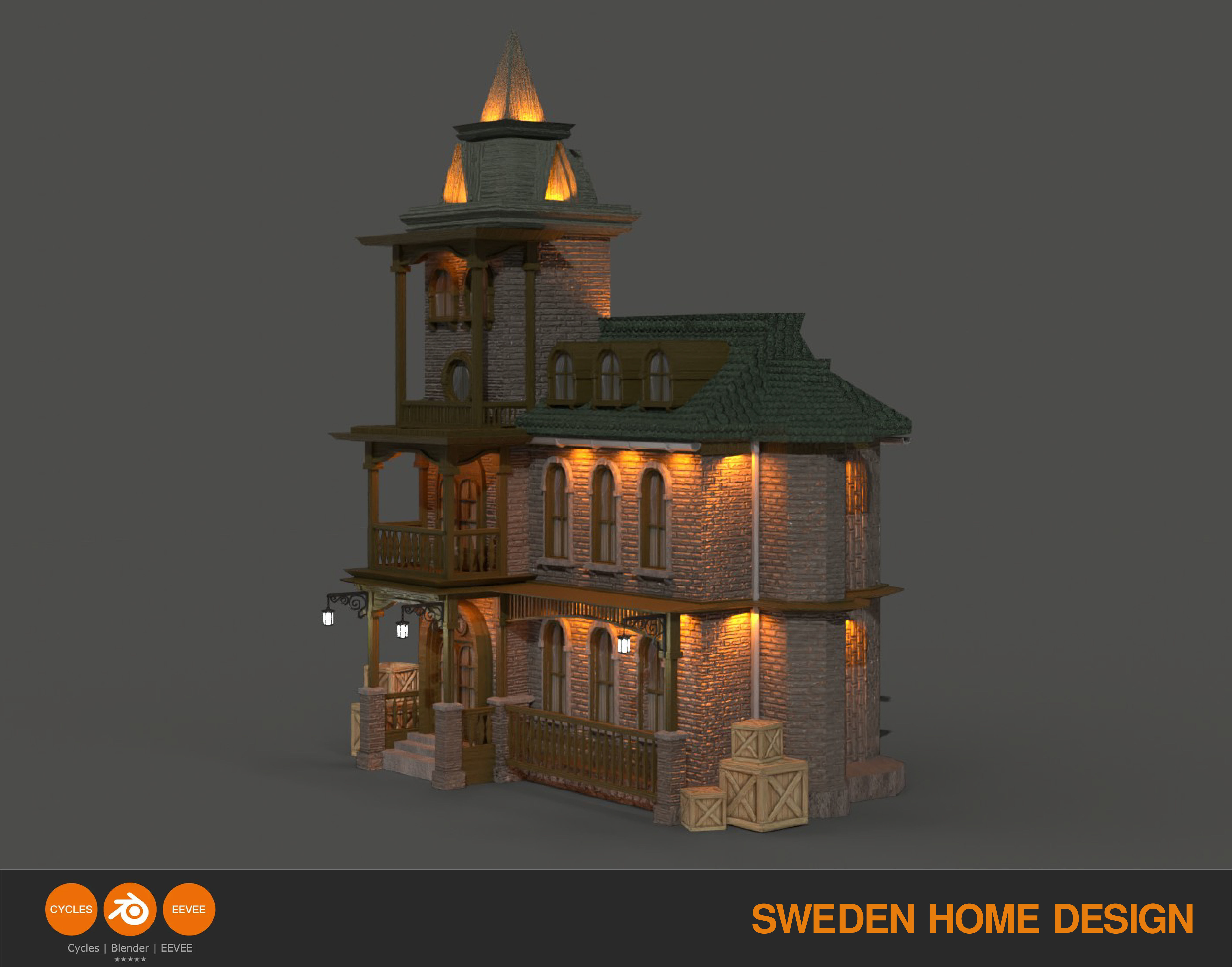 3D model SWEDEN HOME DESIGN VR / AR / low-poly | CGTrader