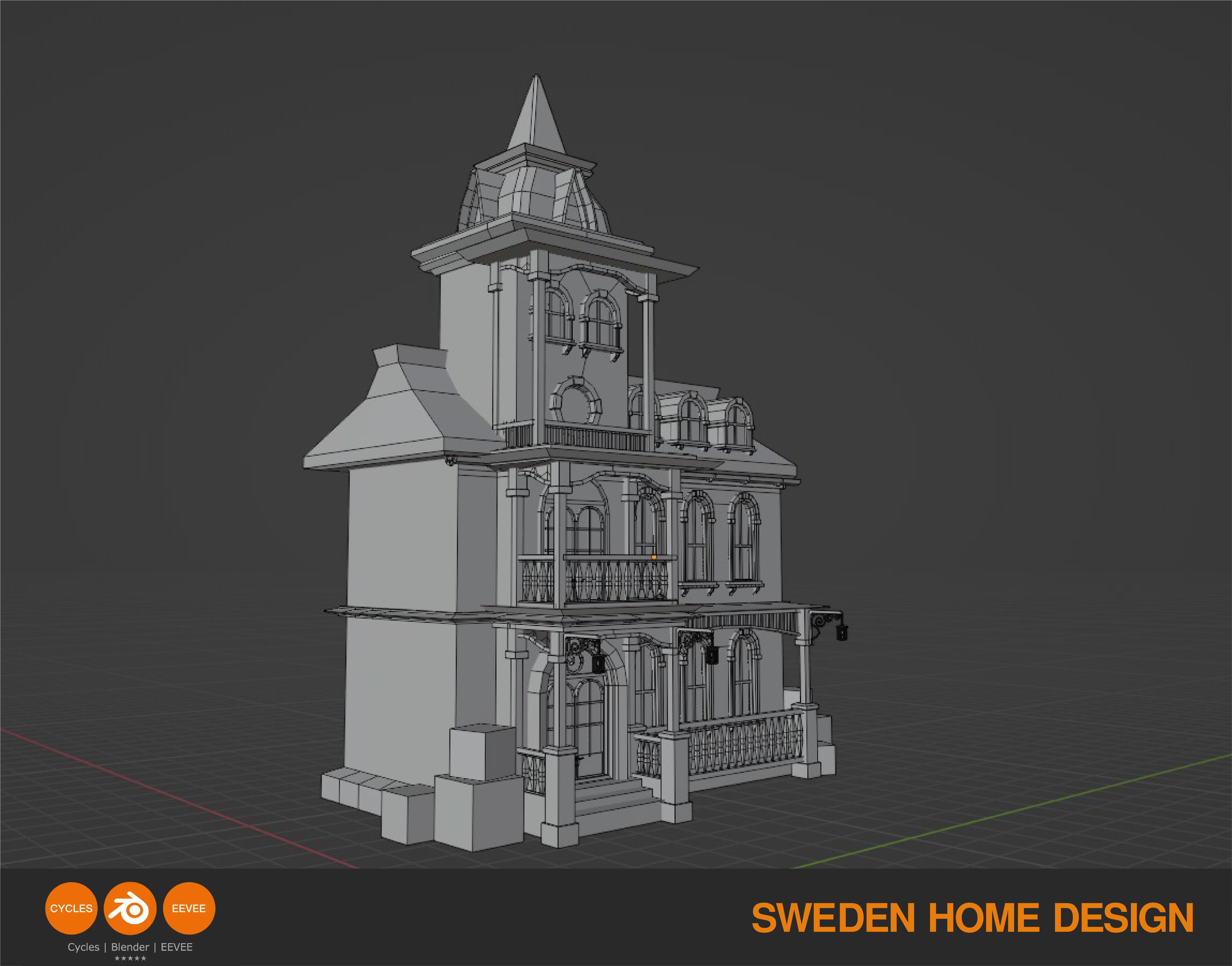 3D model SWEDEN HOME DESIGN VR / AR / low-poly | CGTrader