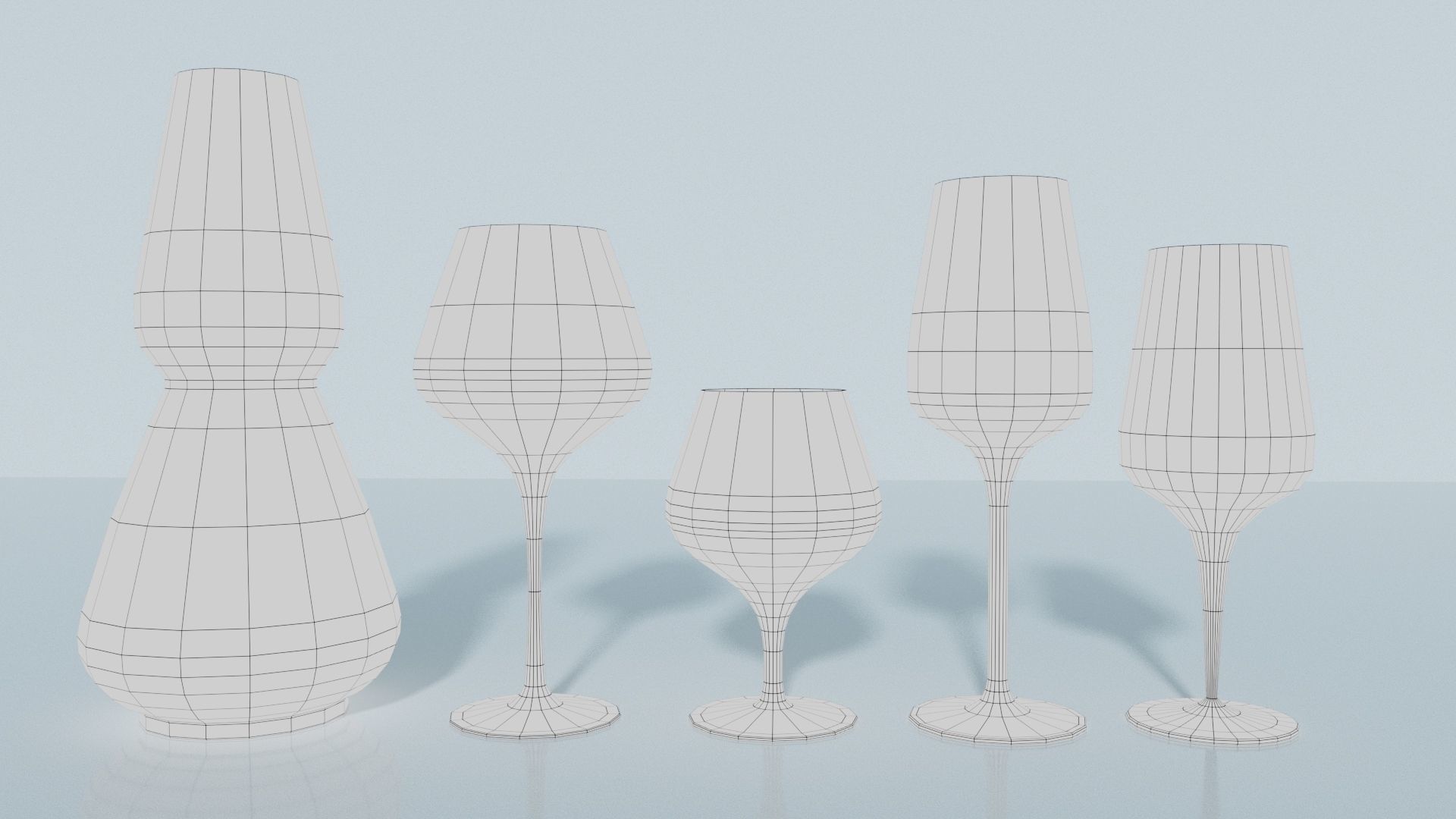 Glassware Set 3D Models 3D model | CGTrader