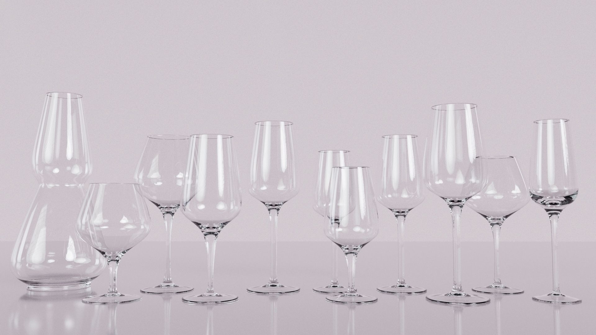 Glassware Set 3D Models 3D model | CGTrader