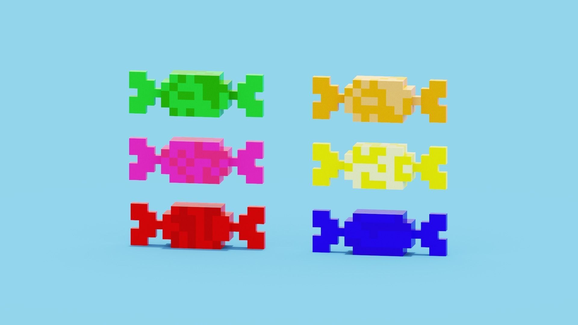 3D model Candy Voxel VR / AR / low-poly | CGTrader