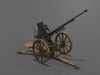 3D model Type 98 20 mm anti-aircraft machine cannon VR / AR / low-poly ...