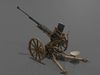 3D model Type 98 20 mm anti-aircraft machine cannon VR / AR / low-poly ...