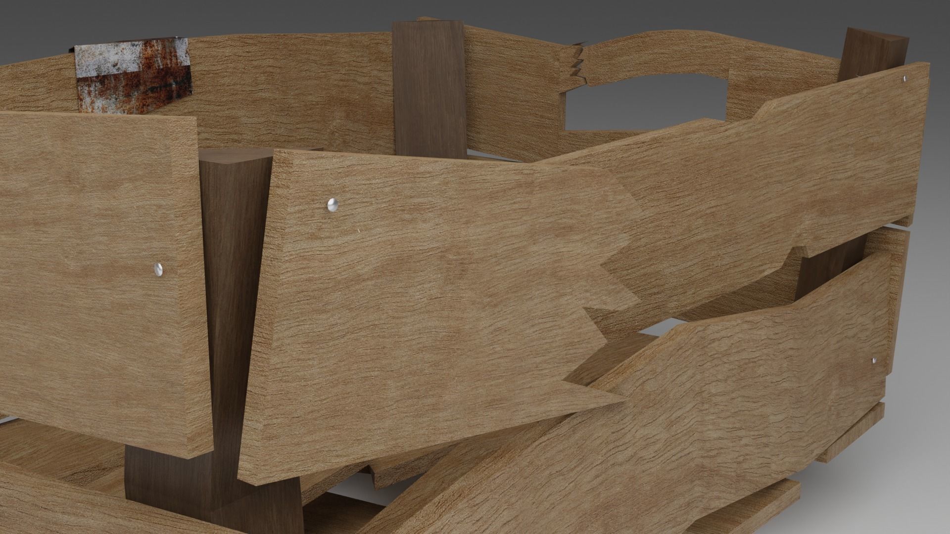3D model Broken Wooden Crate VR / AR / low-poly | CGTrader