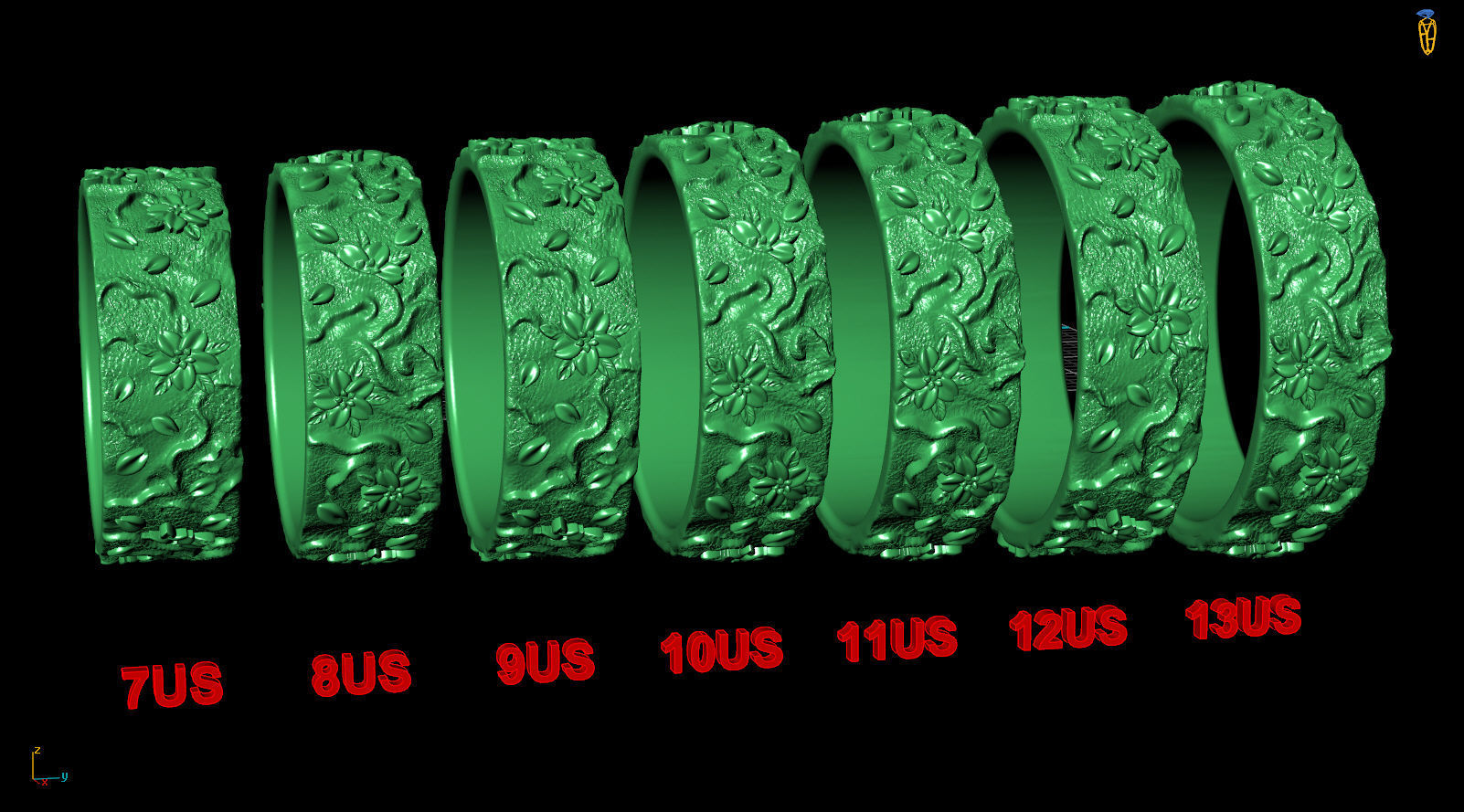 Chinese Dragon Tattoo Style Pattern Wedding Band 3D model 3D printable ...