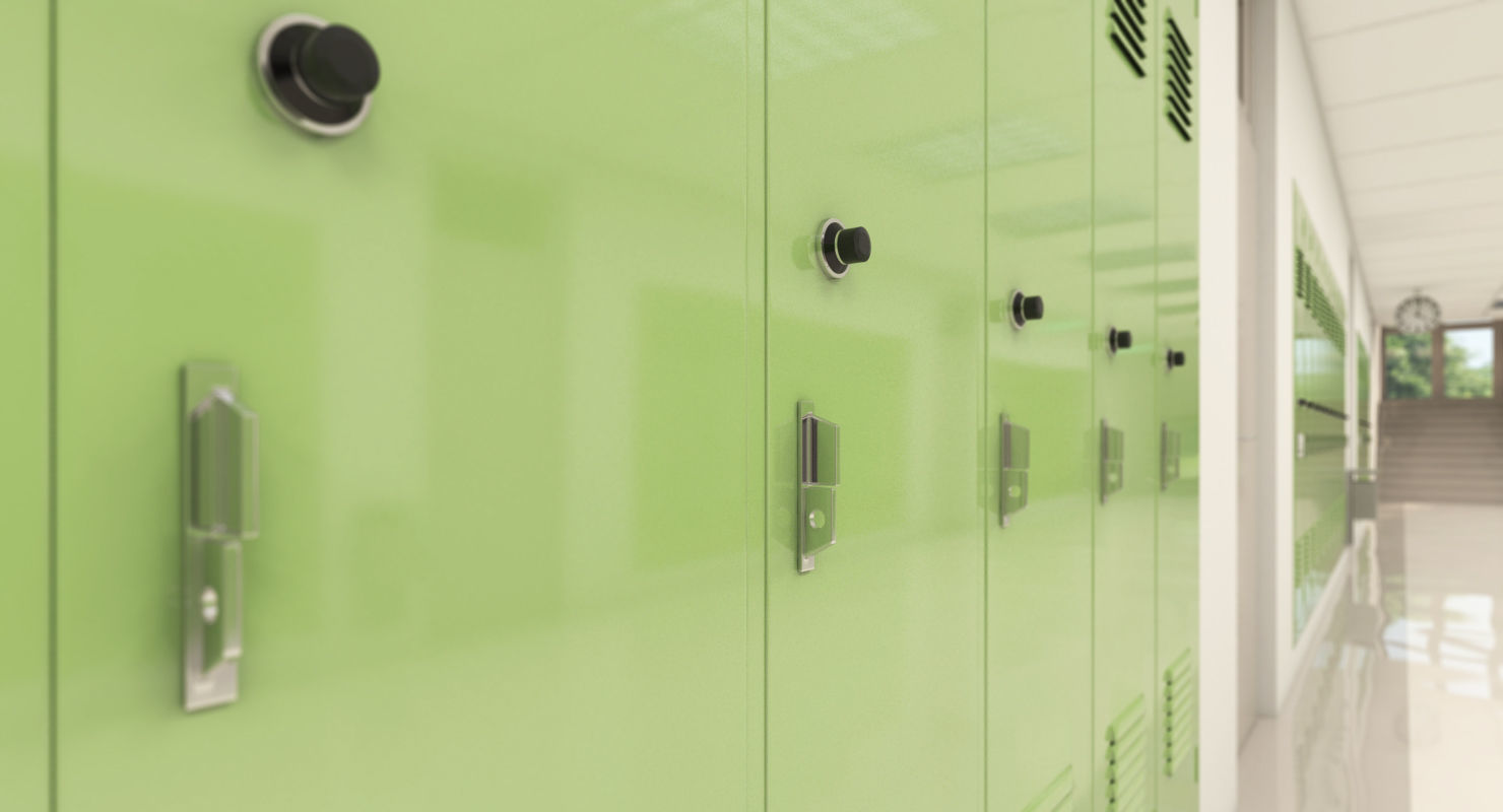 School Collection 2 lockers wall decal | CGTrader