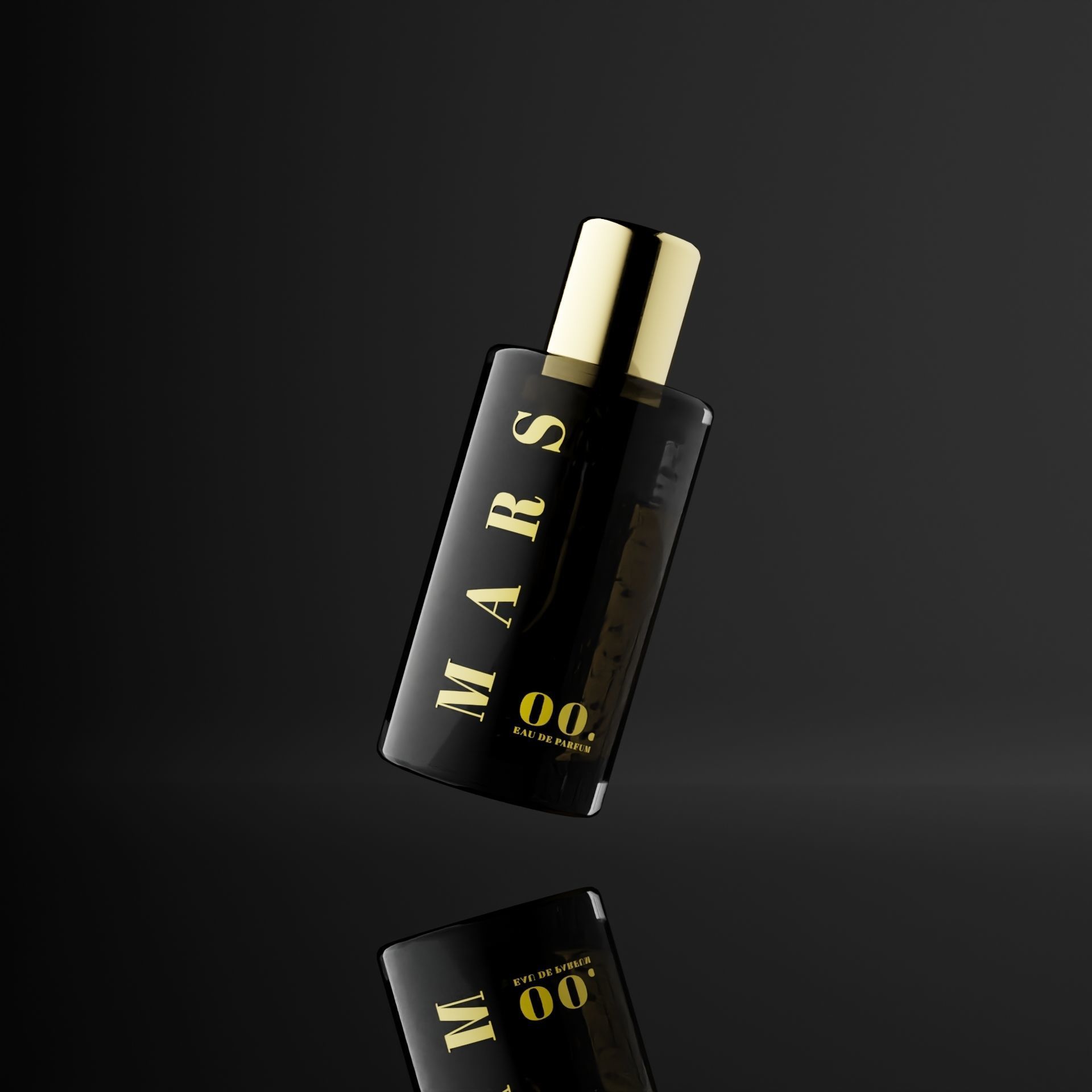 3D model Low-poly Black Cylinder Perfume Bottle VR / AR / low-poly ...