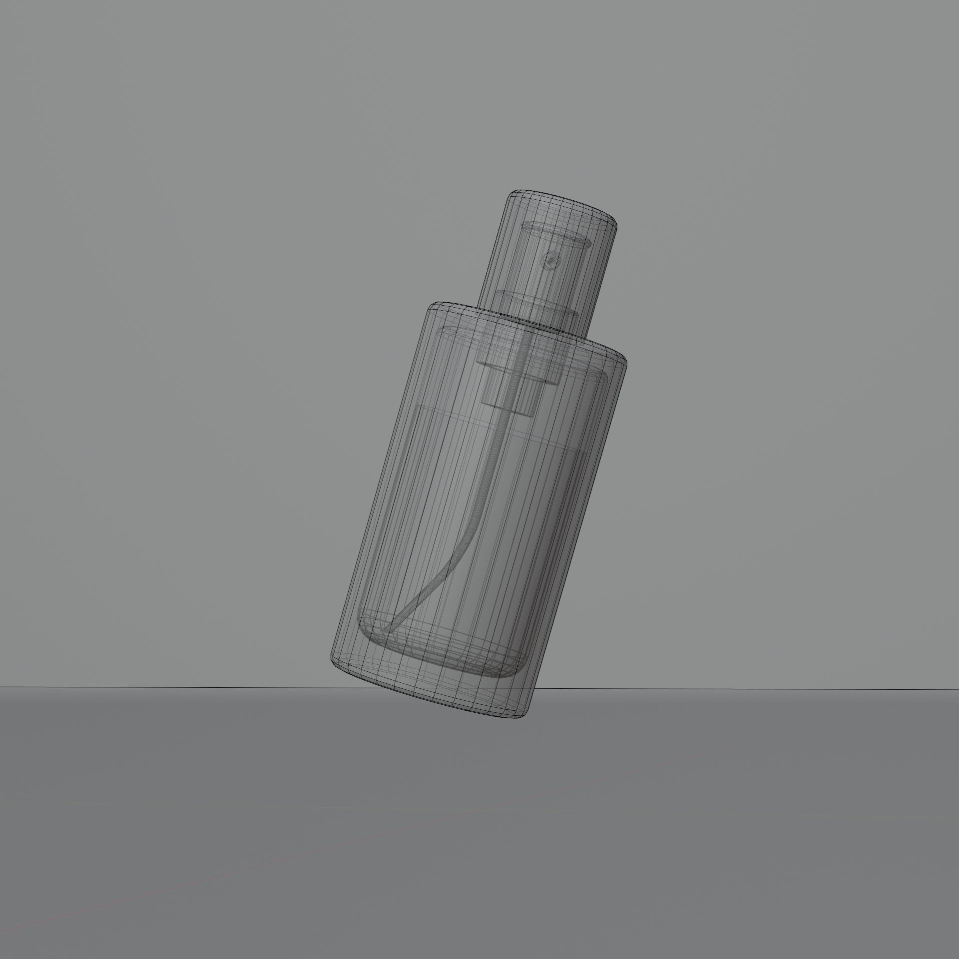 3D model Low-poly Black Cylinder Perfume Bottle VR / AR / low-poly ...