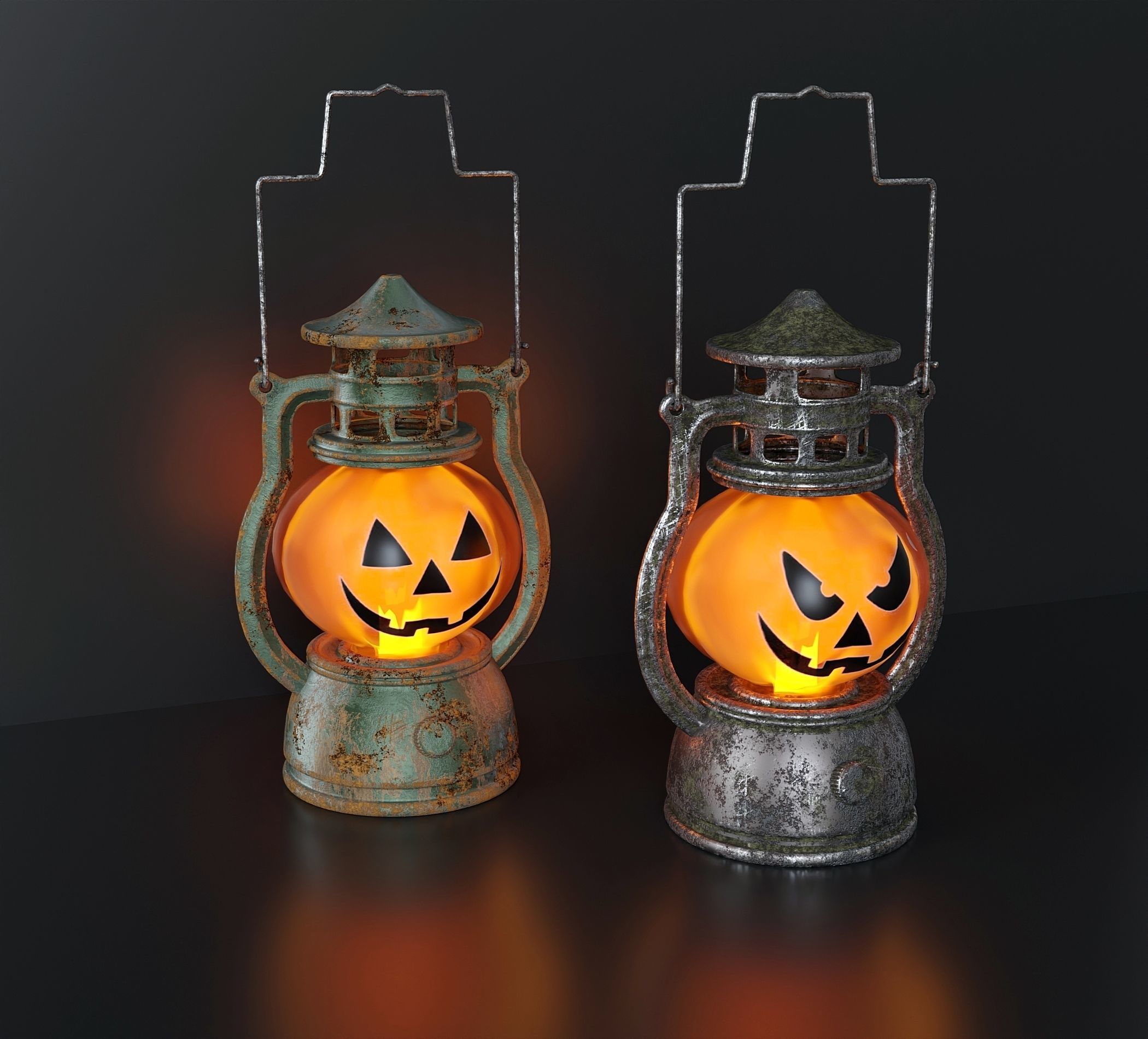 Old kerosene lamps for halloween 3D model | CGTrader