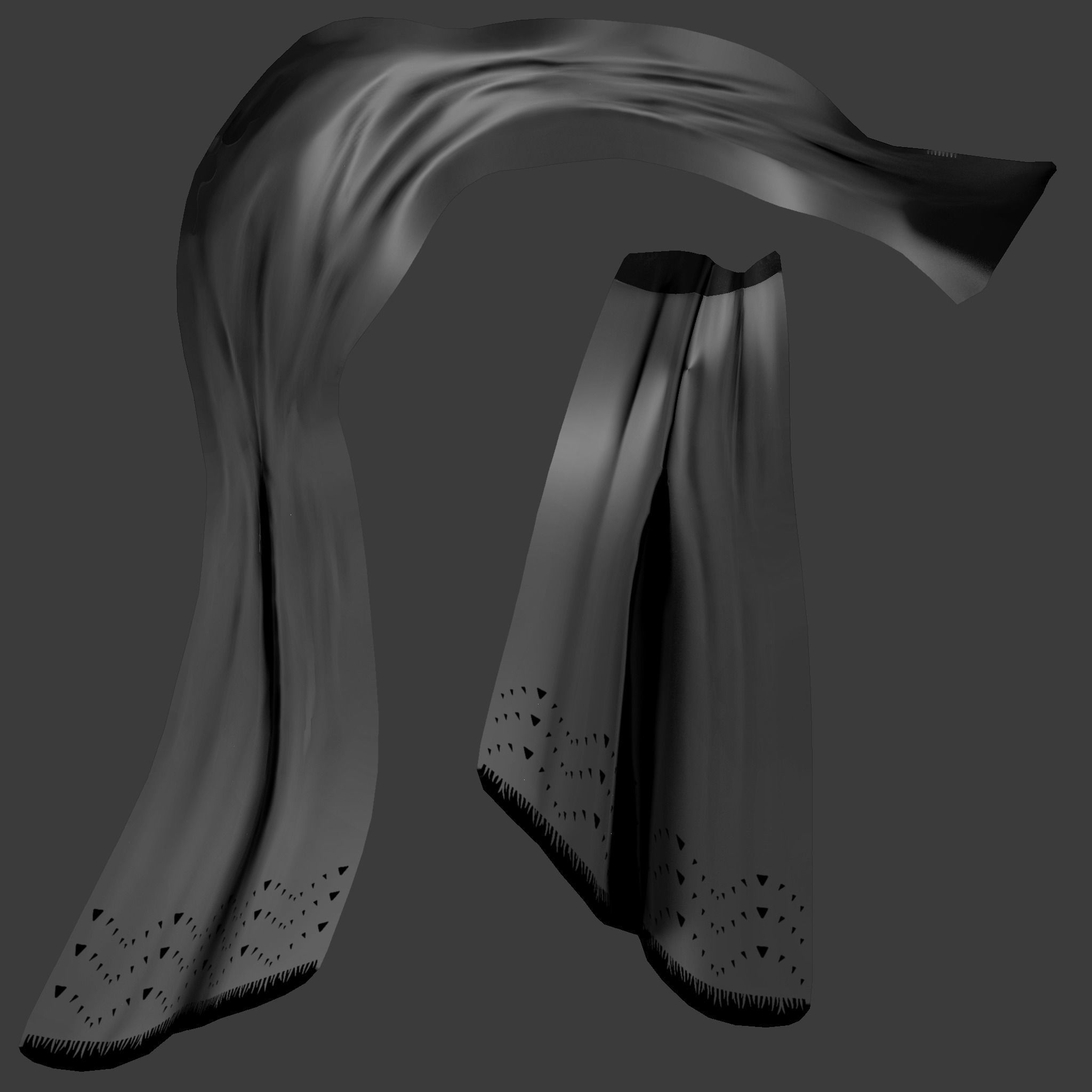 3D model Loose Wrapped Around Neck Scarf VR / AR / low-poly | CGTrader