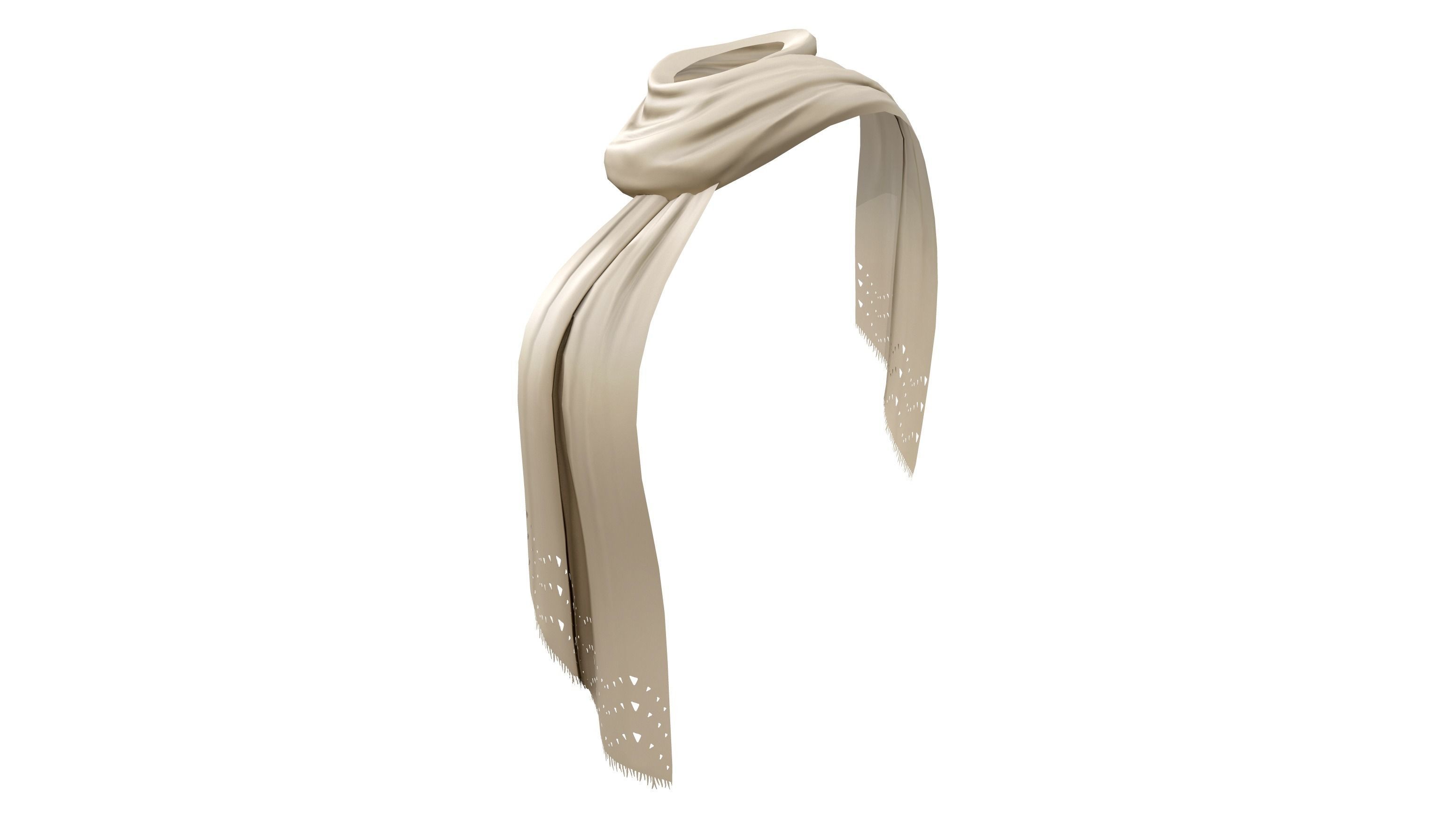 3D model Loose Wrapped Around Neck Scarf VR / AR / low-poly | CGTrader