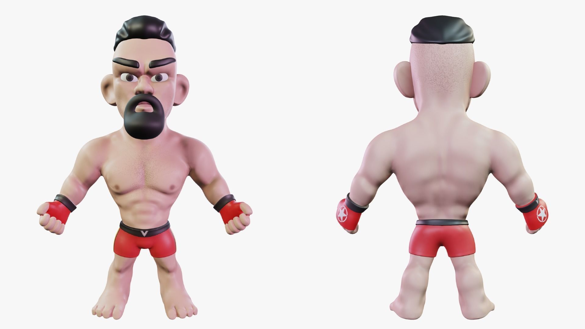 3D model Fighter Boxer Character 14 VR / AR / low-poly | CGTrader