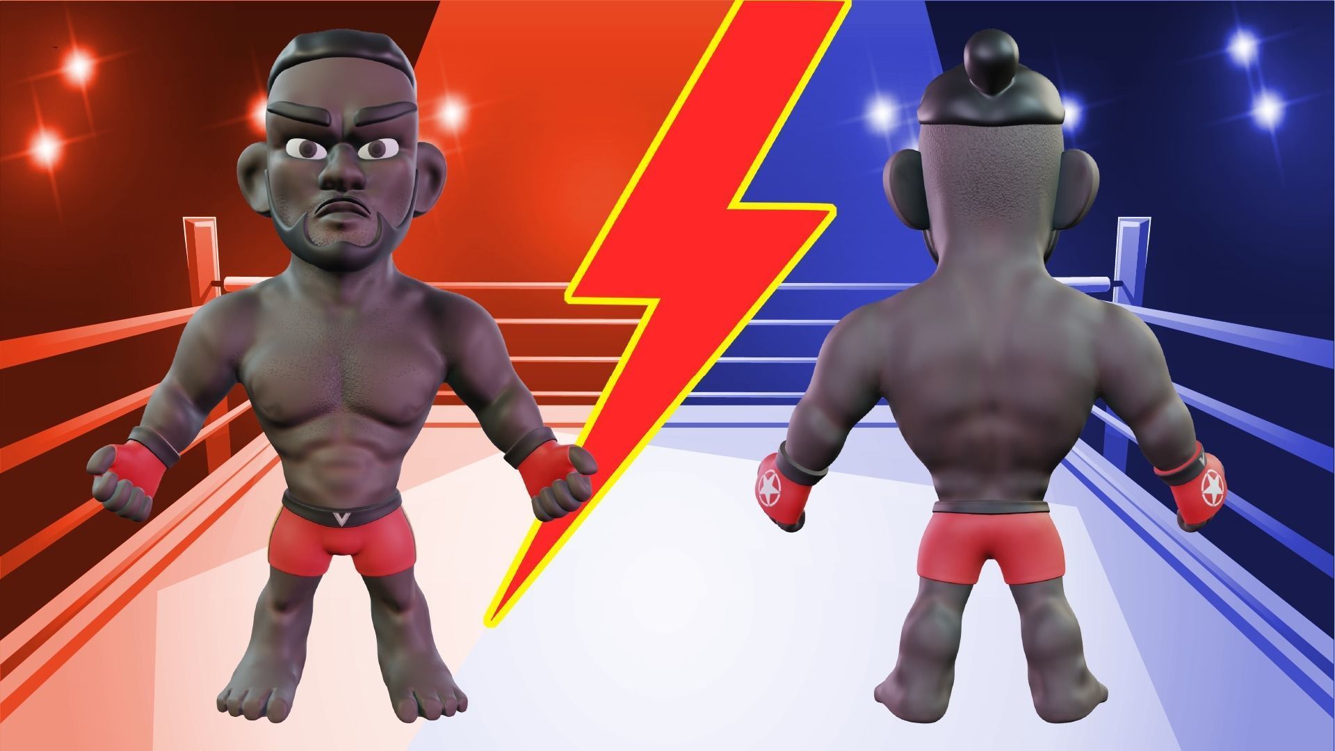 3D model Fighter Boxer Character 20 VR / AR / low-poly | CGTrader