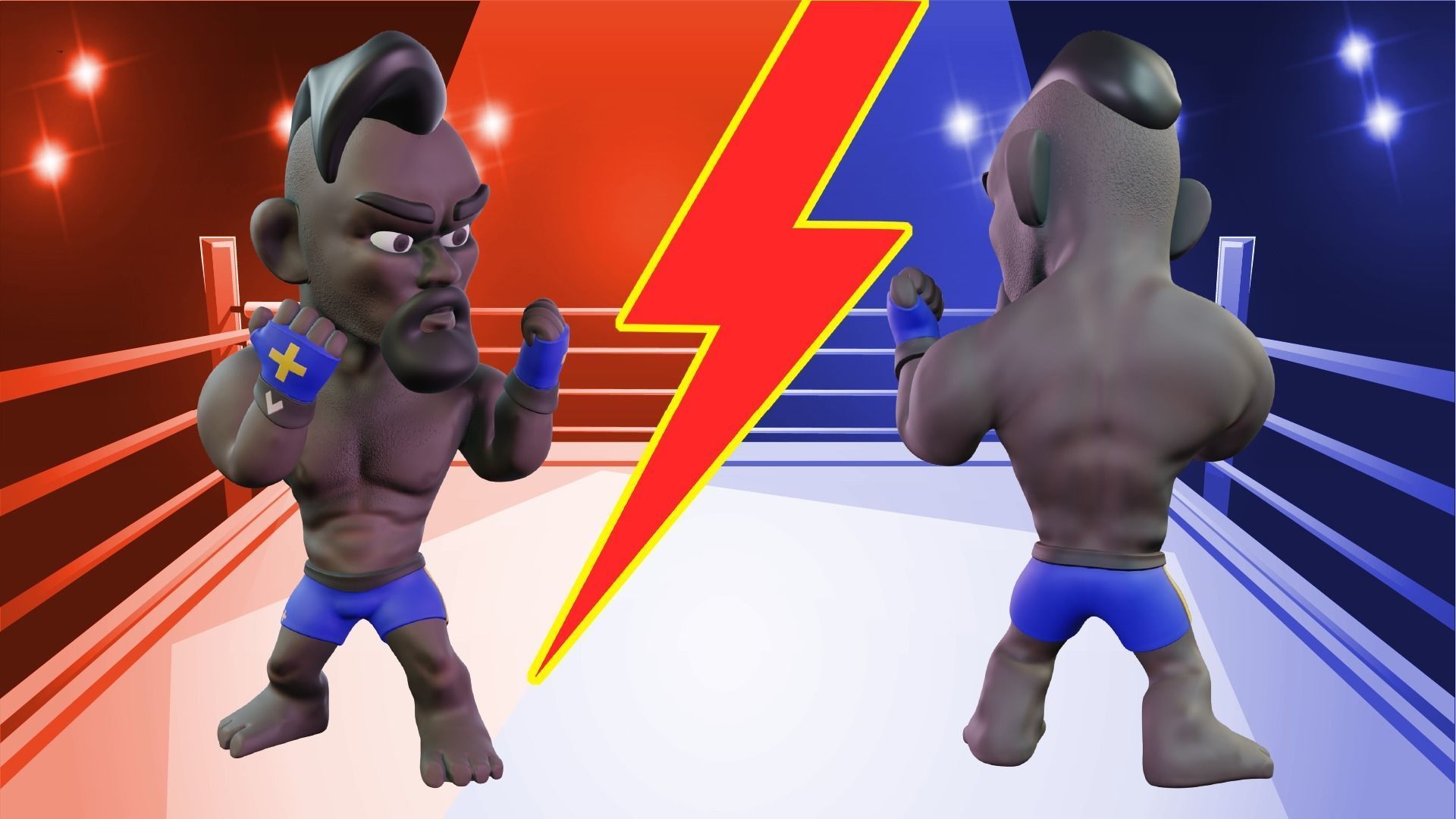 3D model Fighter Boxer Character 21 VR / AR / low-poly | CGTrader