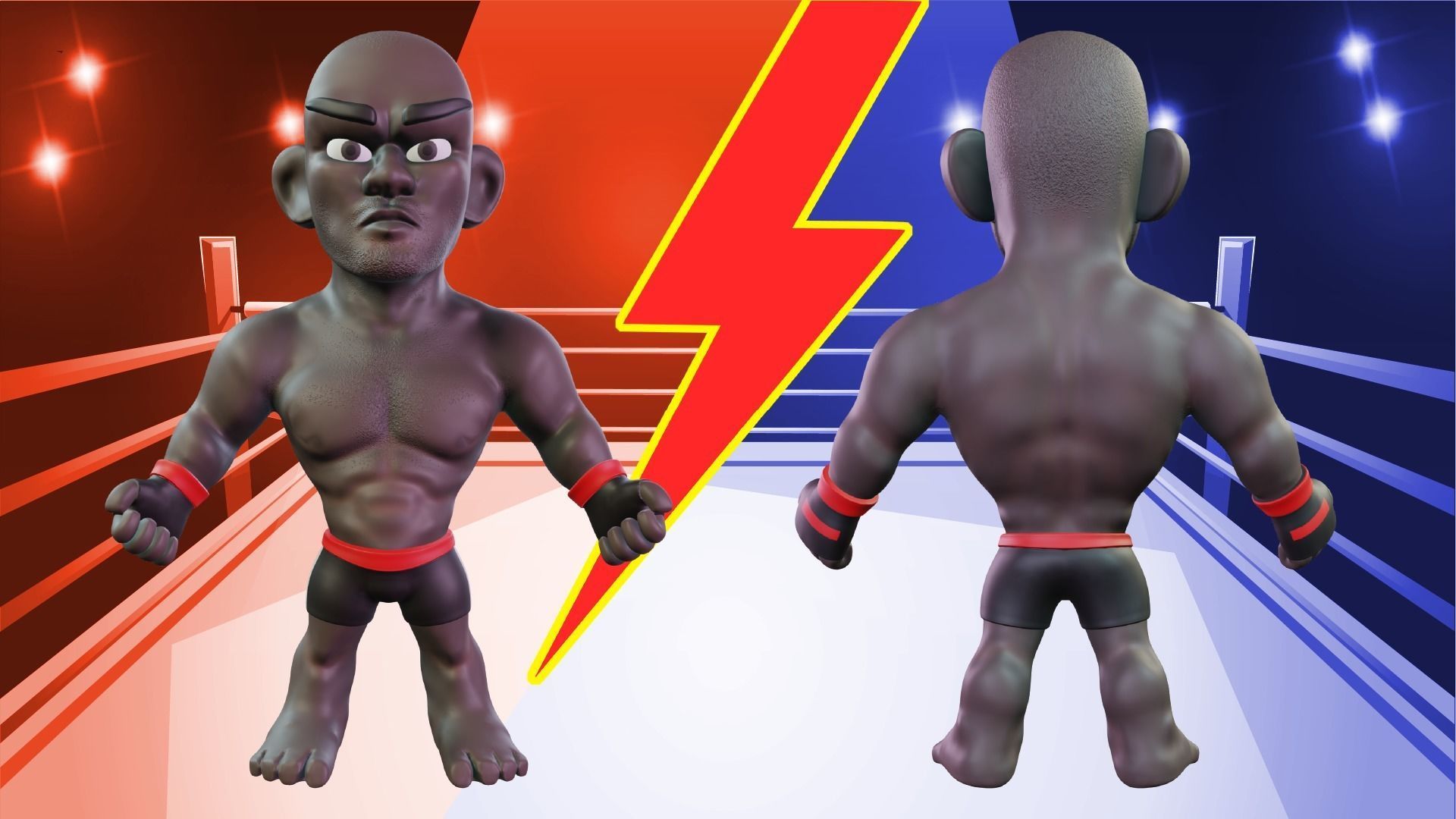 3D model Fighter Boxer Character 27 VR / AR / low-poly | CGTrader