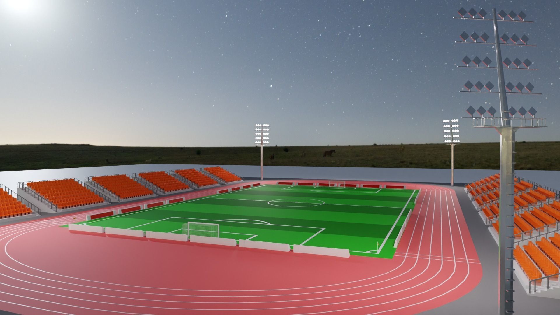 3D model Football soccer stadium seat VR / AR / low-poly | CGTrader