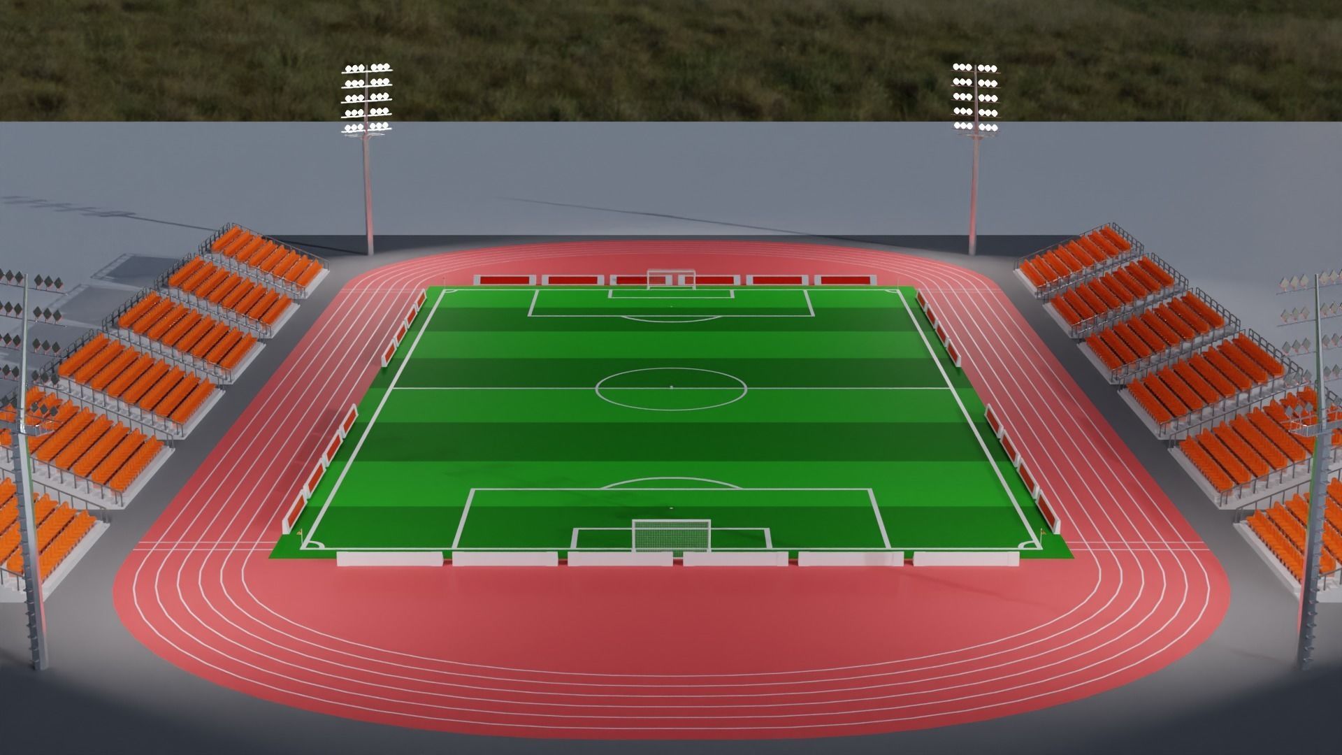 3D model Football soccer stadium seat VR / AR / low-poly | CGTrader