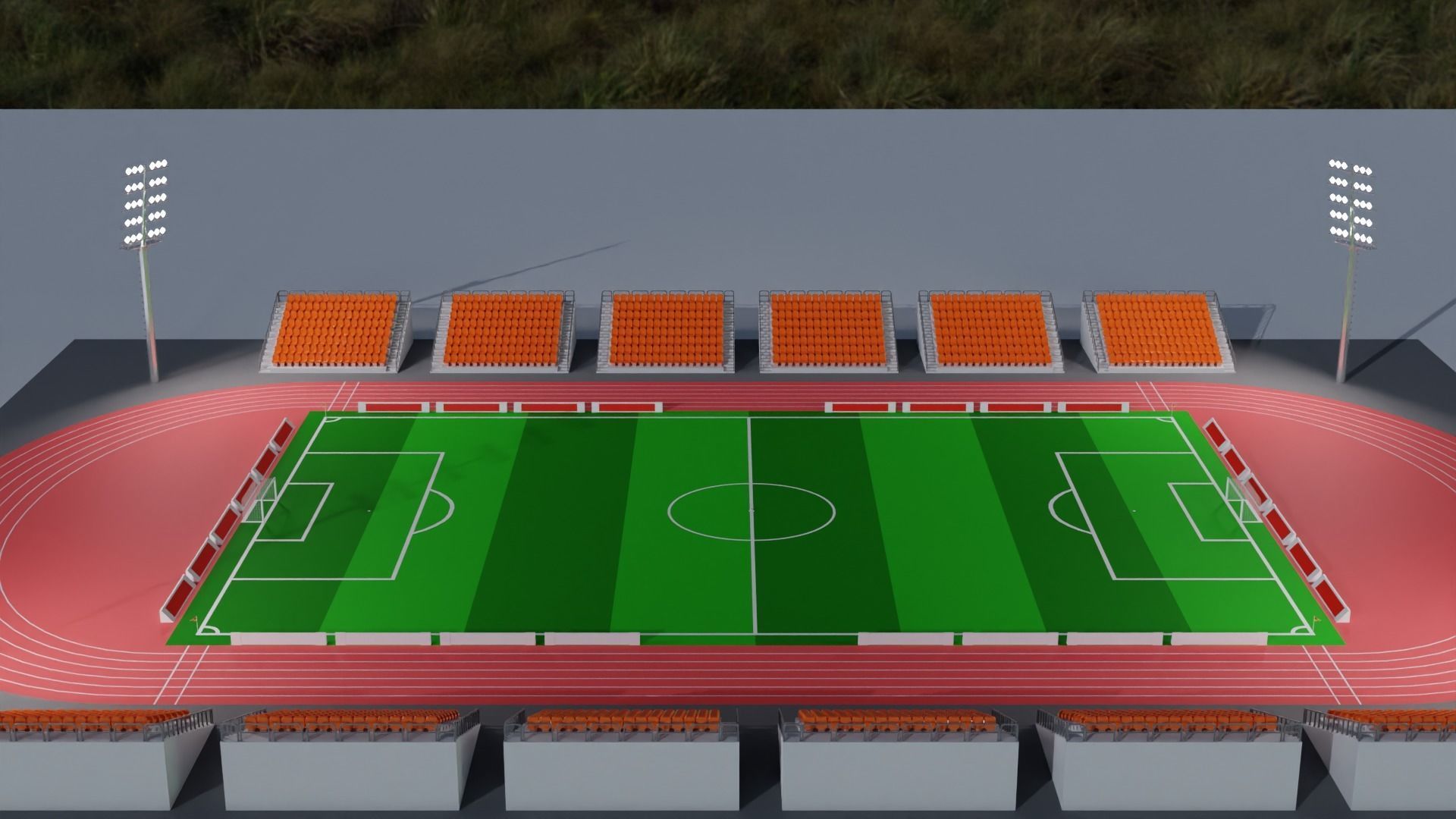 3D model Football soccer stadium seat VR / AR / low-poly | CGTrader