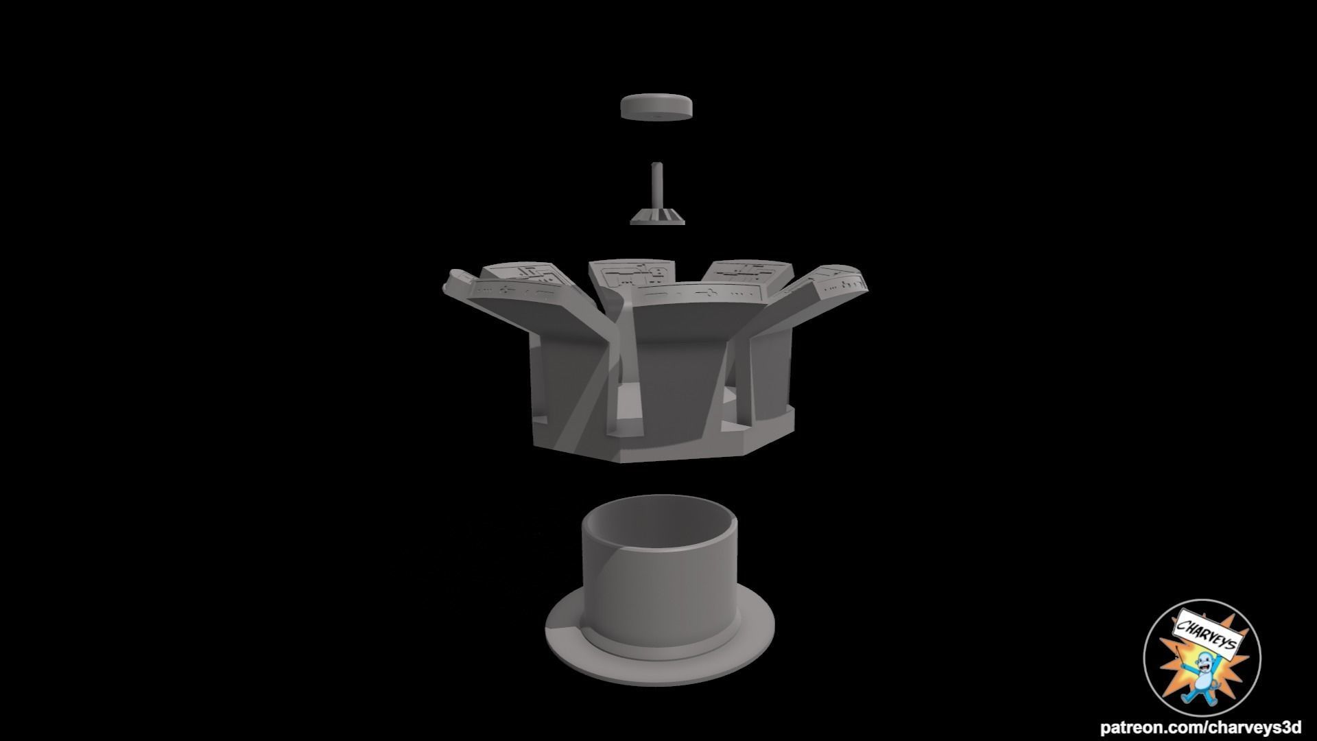 Star Wars Death Star II Control Console for action figures 3D model 3D ...