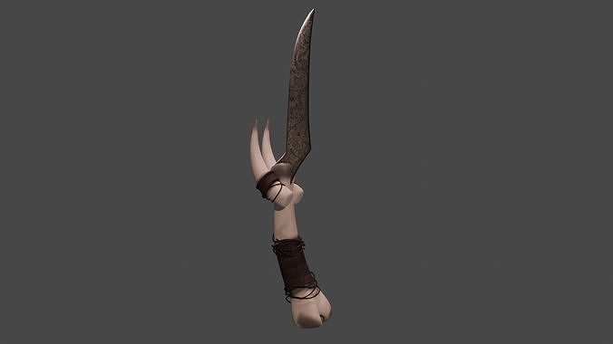 3D model Stylized Tribal Knife VR / AR / low-poly | CGTrader