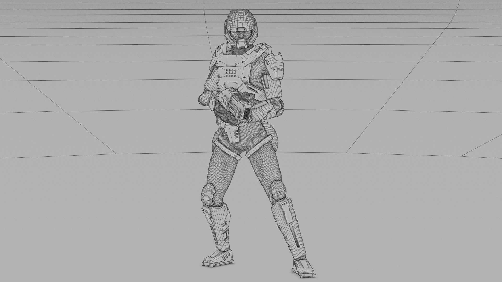 Sci Fi Trooper Rigged 3d Model Rigged Cgtrader