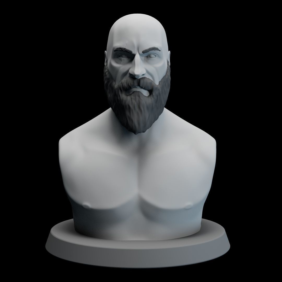 Kratos Bust - 3D print model 3D model 3D printable | CGTrader