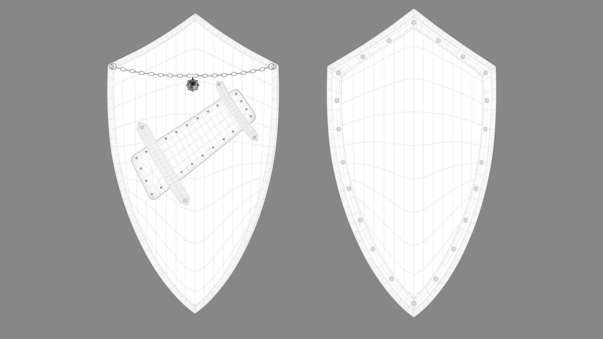 3D model Knight Shield and Sword VR / AR / low-poly | CGTrader