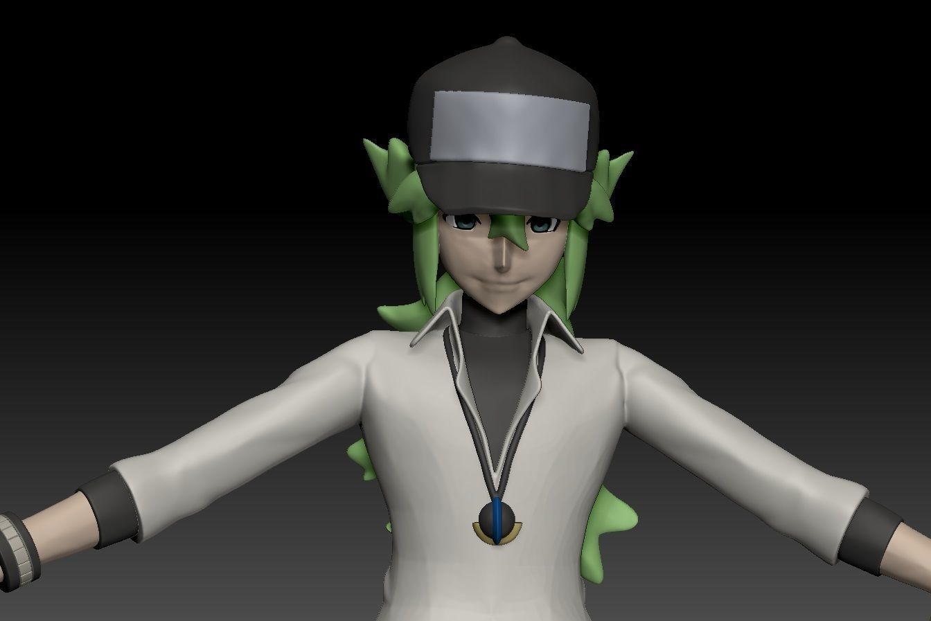 Pokemon Unova Team Plasma N 3D model 3D printable | CGTrader