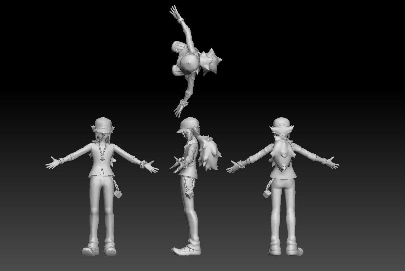 Pokemon Unova Team Plasma N 3D model 3D printable | CGTrader