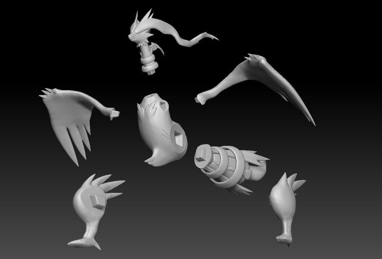 Reshiram 3d Model