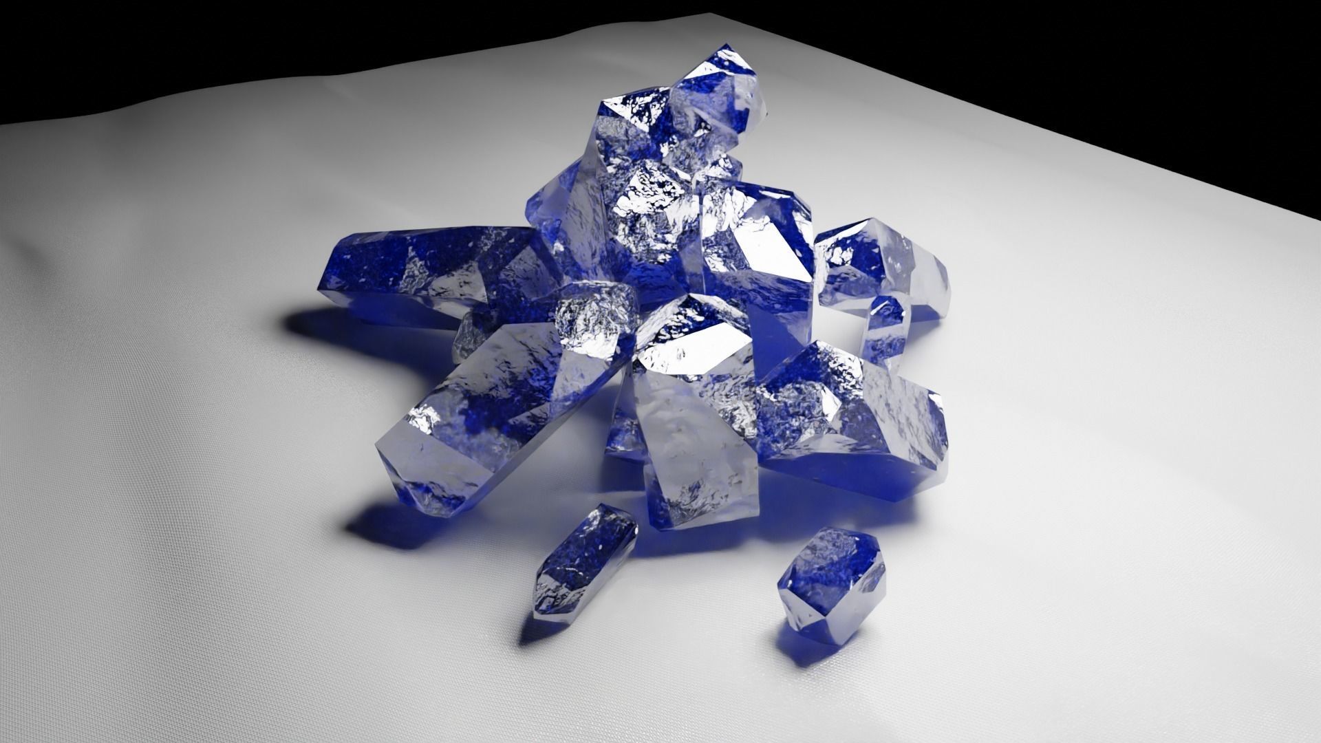 3D model Low Poly 4 Sided Crystals Pack VR / AR / low-poly | CGTrader