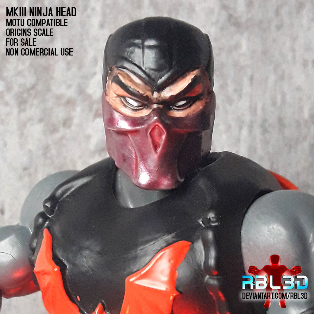 MKIII Ninja and Skull Ninja Heads -Motu compatible- 3D model 3D ...