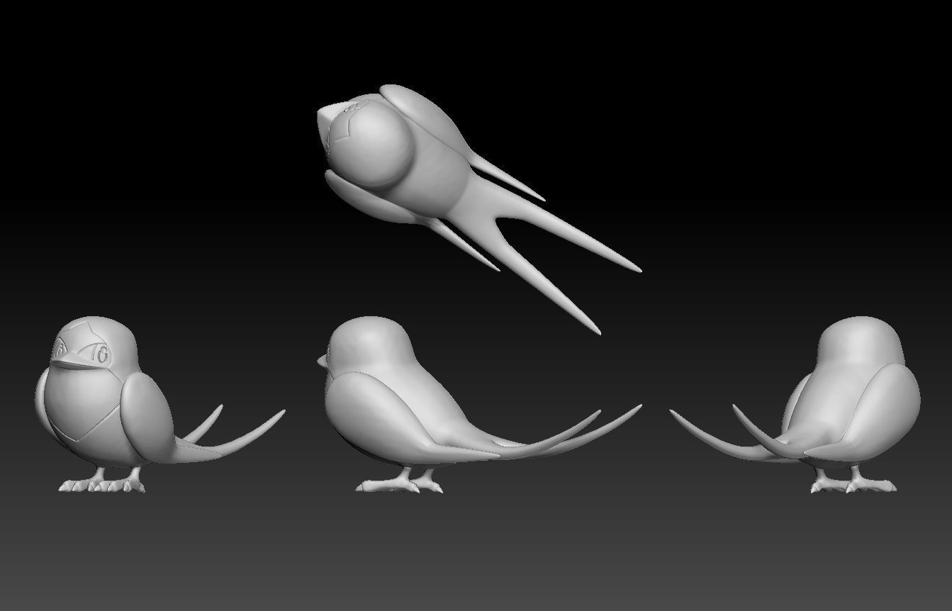 Pokemon Taillow Swellow 3D model 3D printable | CGTrader