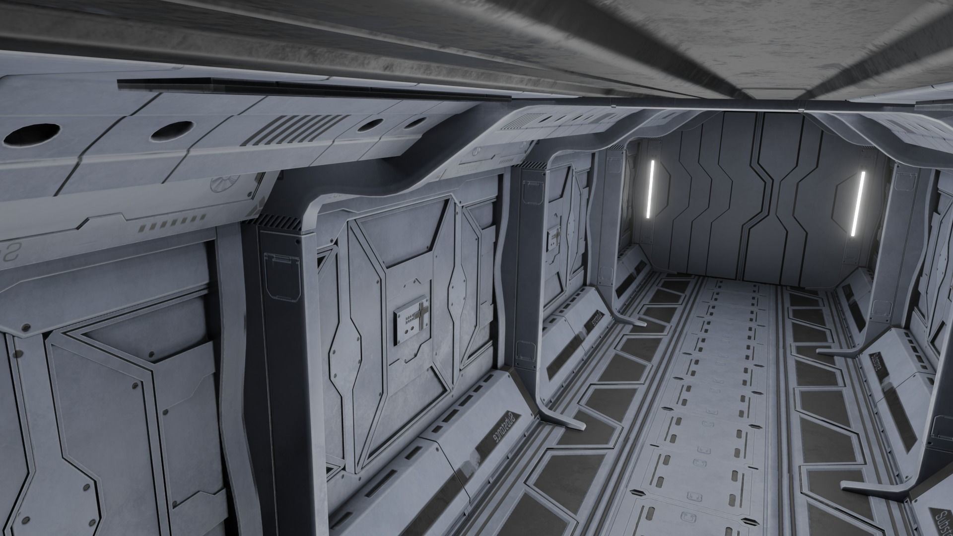 Sci-Fi Corridor 3D model | CGTrader