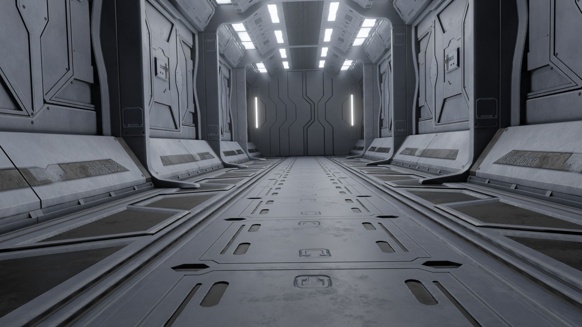 Sci-Fi Corridor 3D model | CGTrader