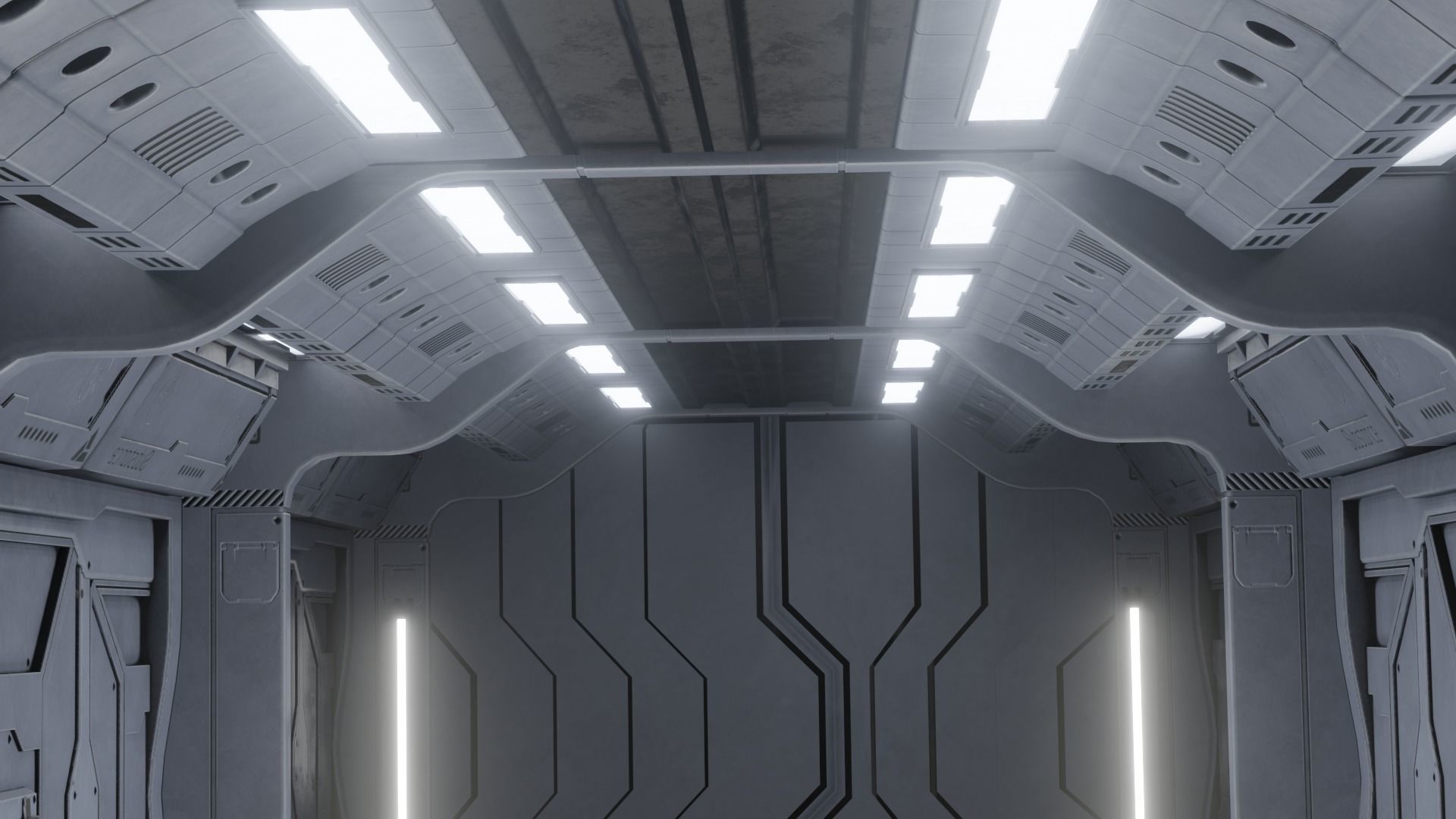 Sci-Fi Corridor 3D model | CGTrader