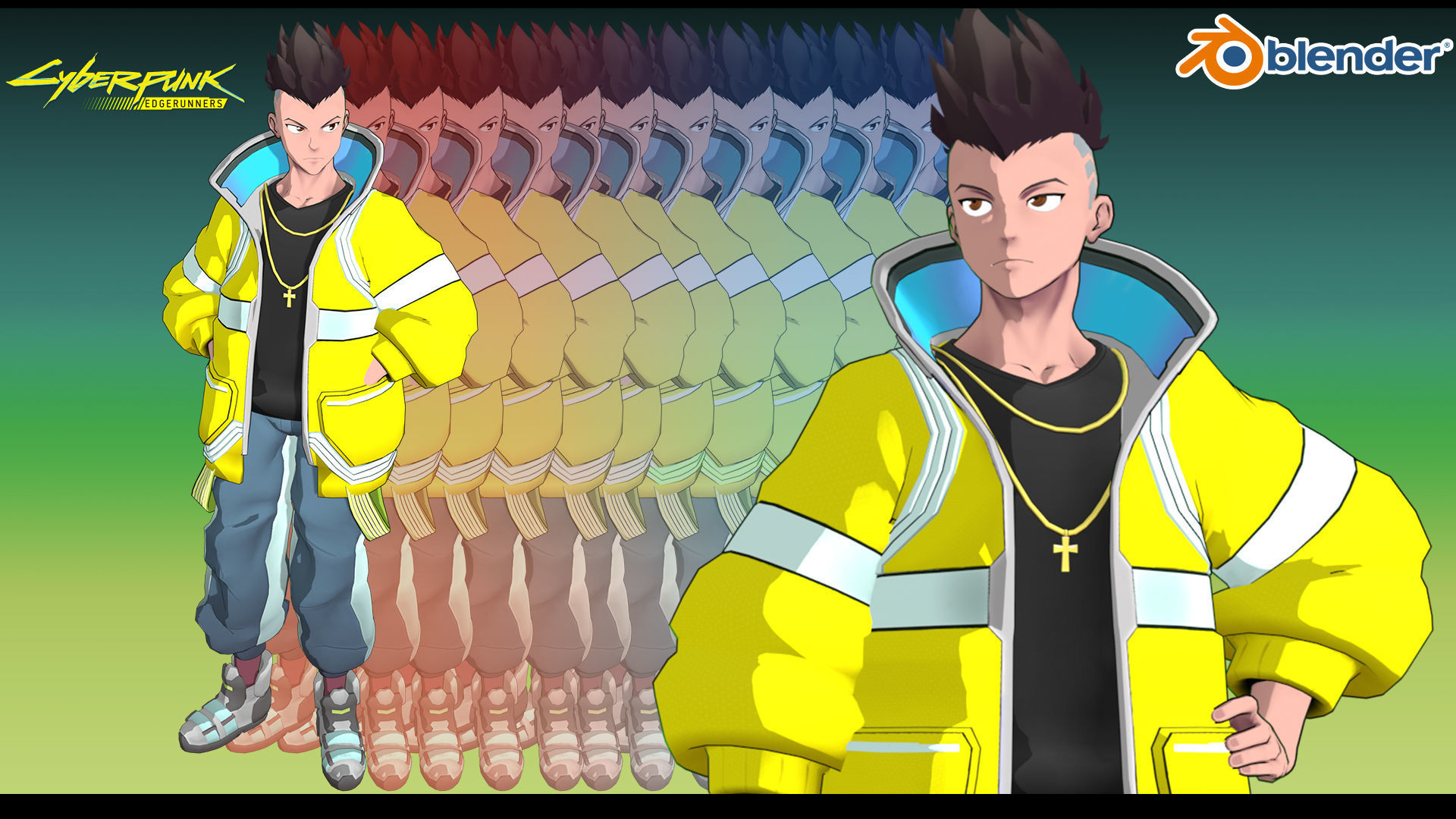 David Martinez CYBERPUNK EDGERUNNER 3D model rigged | CGTrader