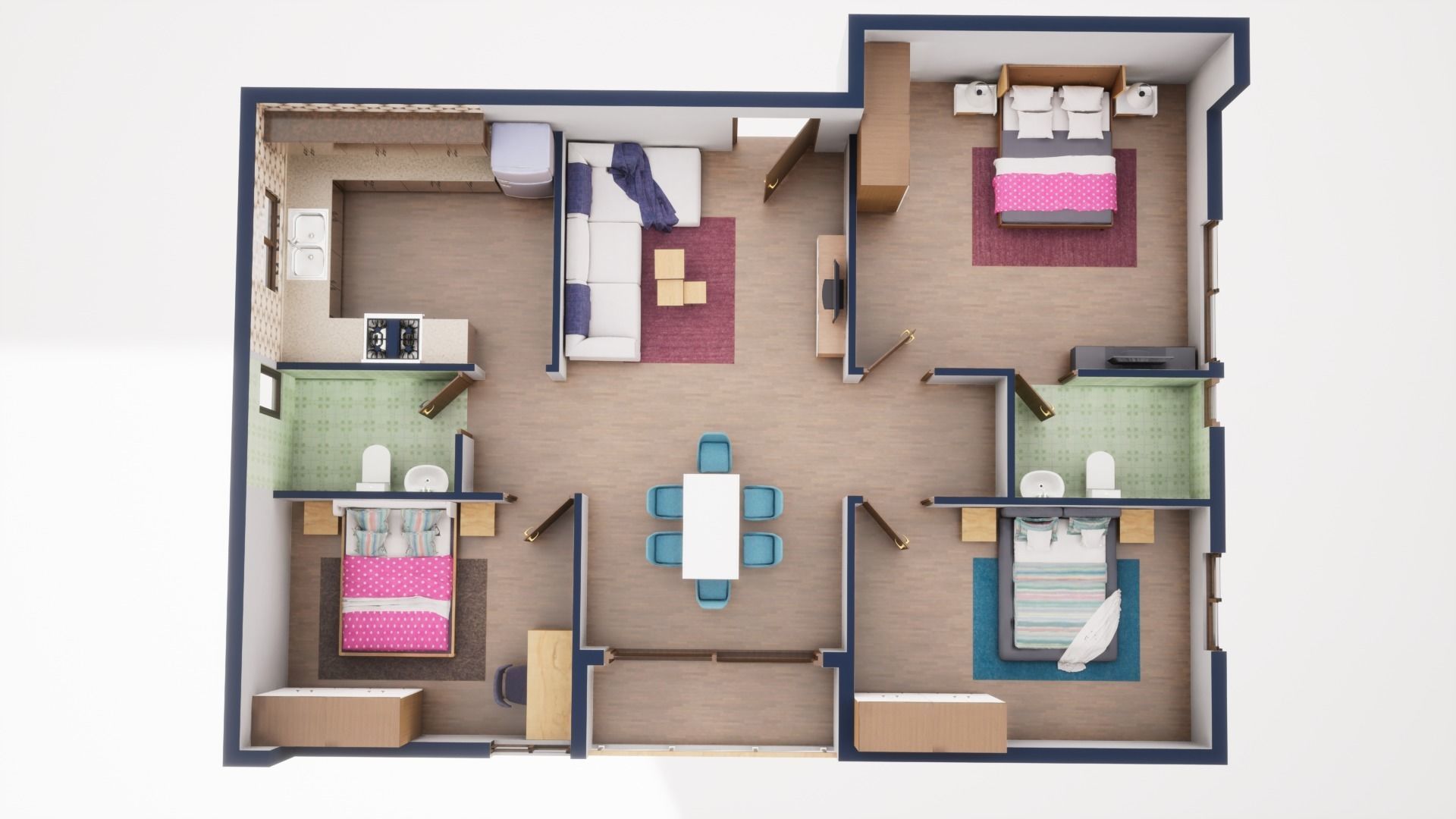 3D Floor Plan 41 3D model | CGTrader