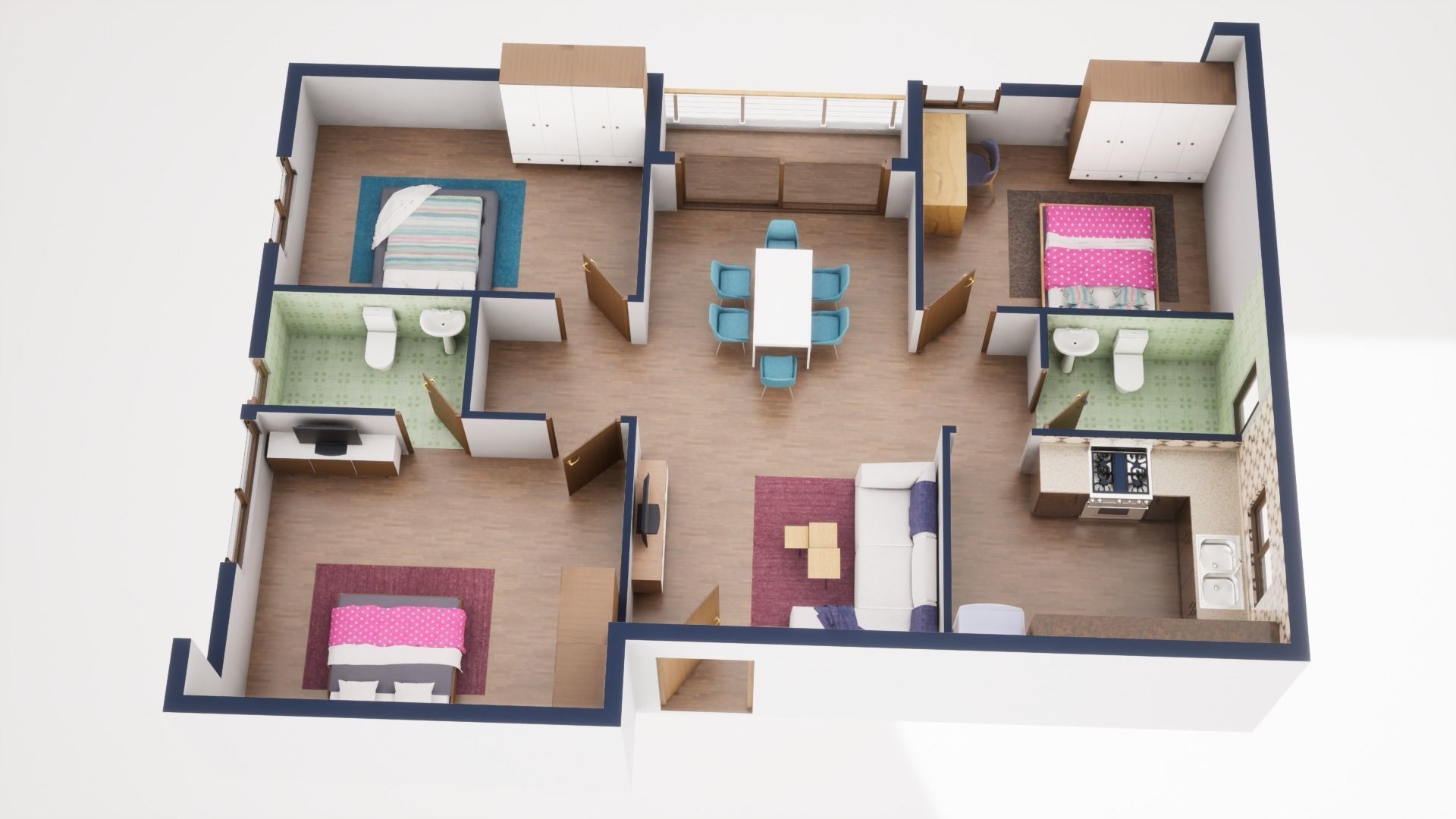 3D Floor Plan 41 3D model | CGTrader